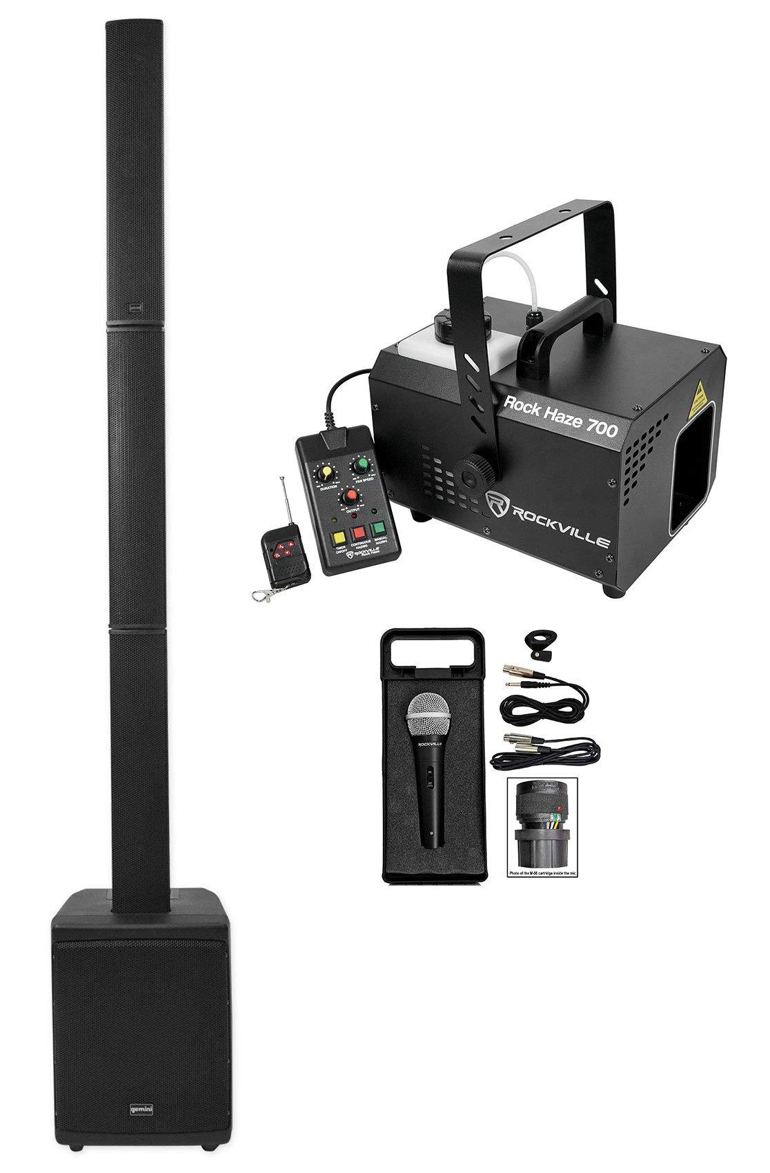 Buy Gemini Rechargeable Line Array Portable PA DSP DJ Speaker System w ...