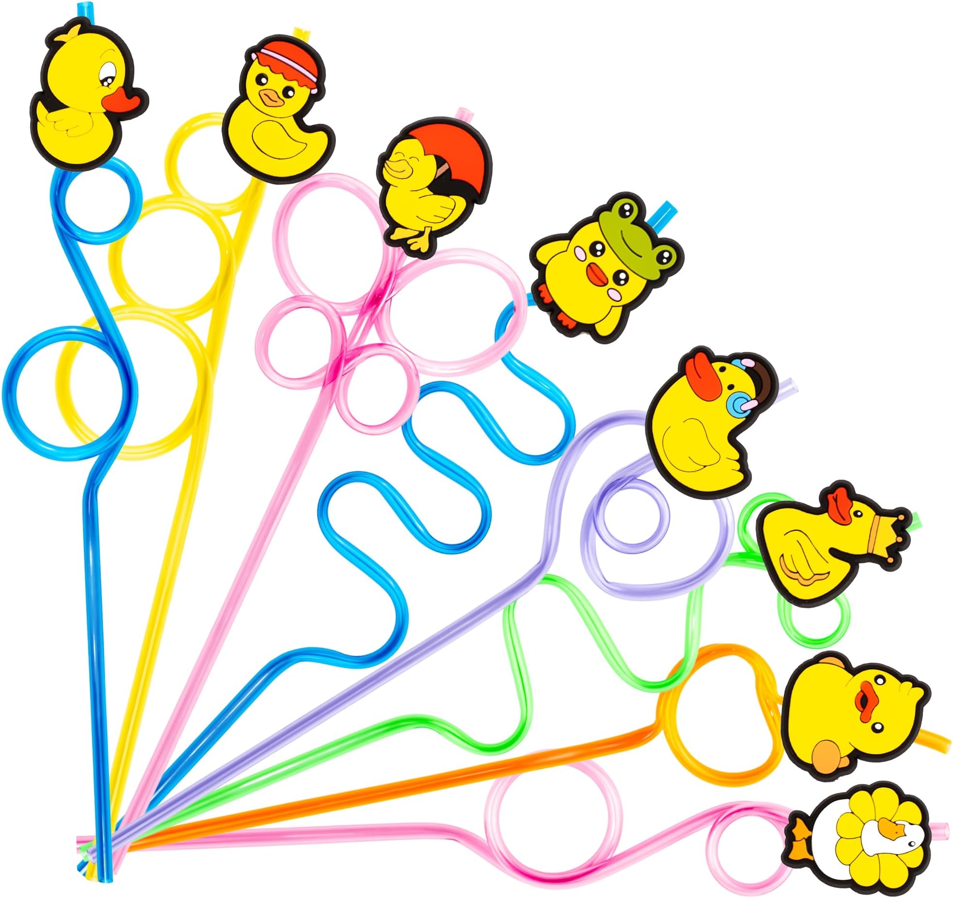 Amazon.com: 24 PCS Ladybug Drinking Crazy Straws for Kids | Red ...