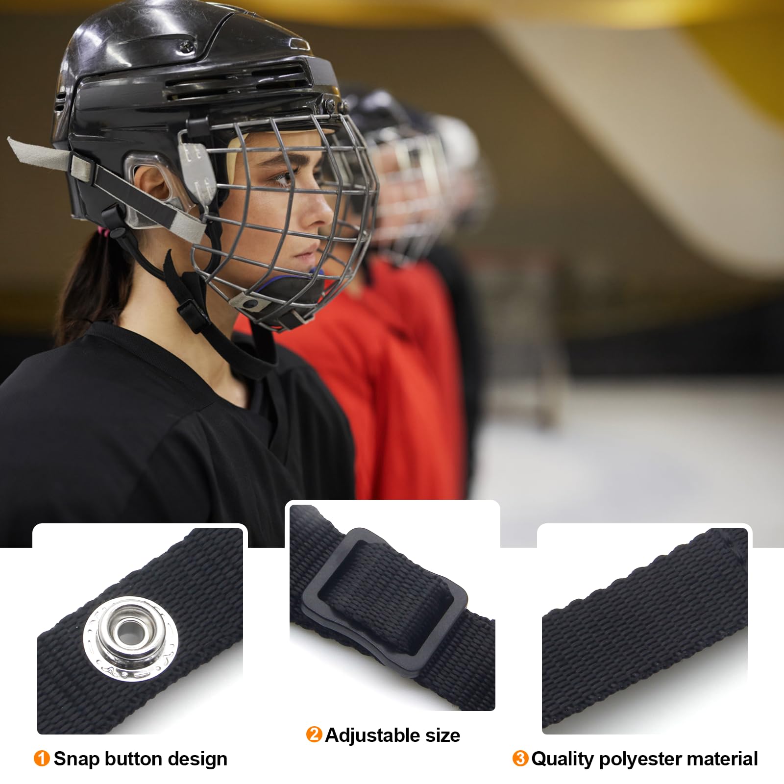 Hockey Helmet Chin CCM Hockey Helmet Chin Strap & Ear Loops Kit
