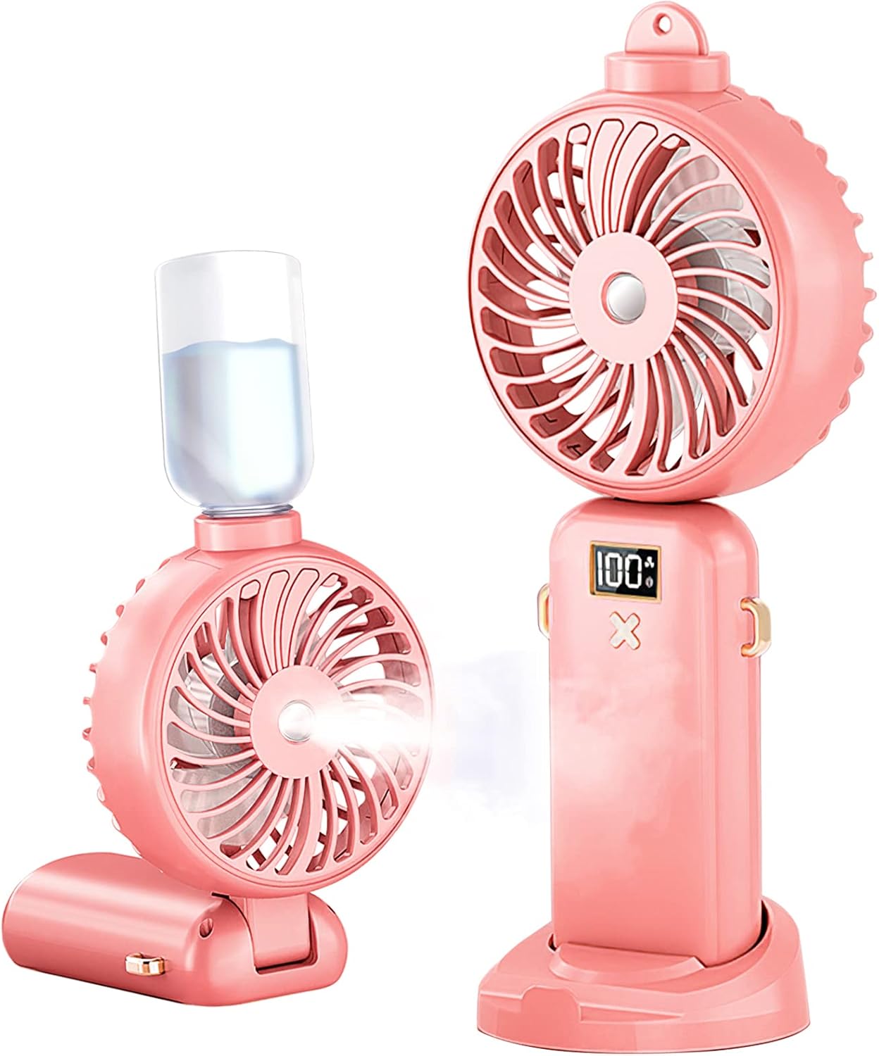 Amazon.com: Handheld Fan Portable Misting Fan, Rechargeable Personal ...