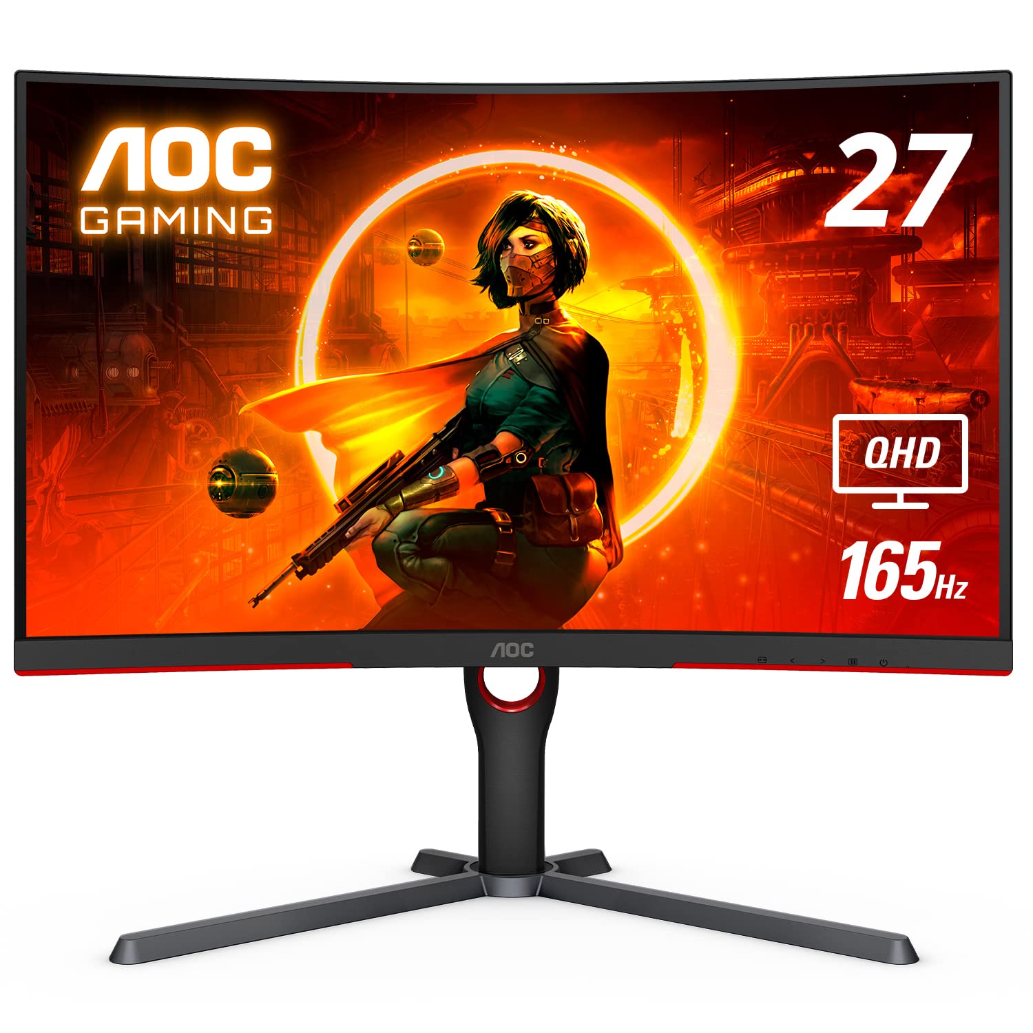 AOC GAMING CQ27G3S Frameless Curved Gaming Monitor QHD 2K 2560x1440 AOC GAMING CQ27G3S Frameless Curved Gaming Monitor QHD 2K 2560x1440