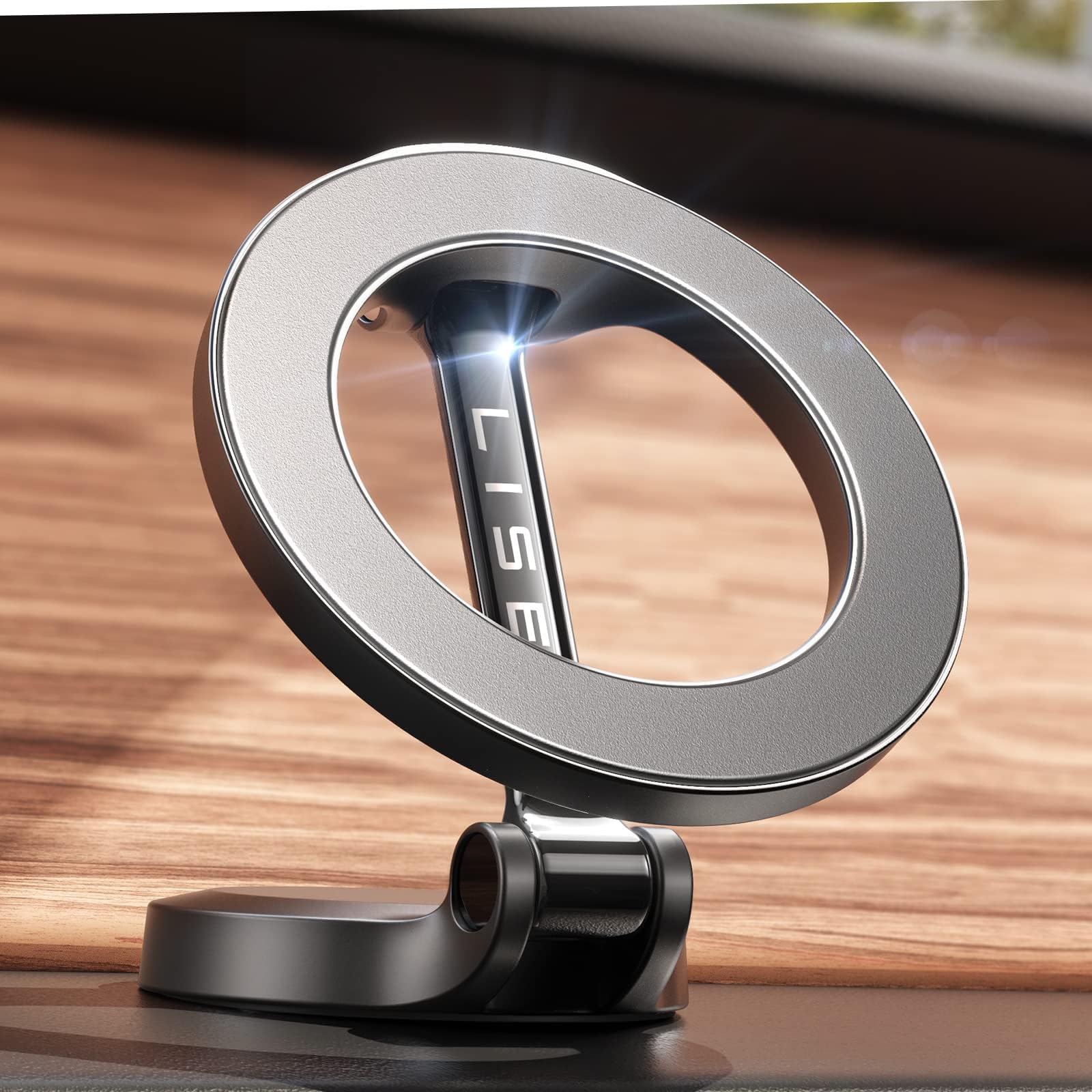 LISEN Fits MagSafe Car Mount [24 Permanent Magnets] Magnetic Phone Car ...