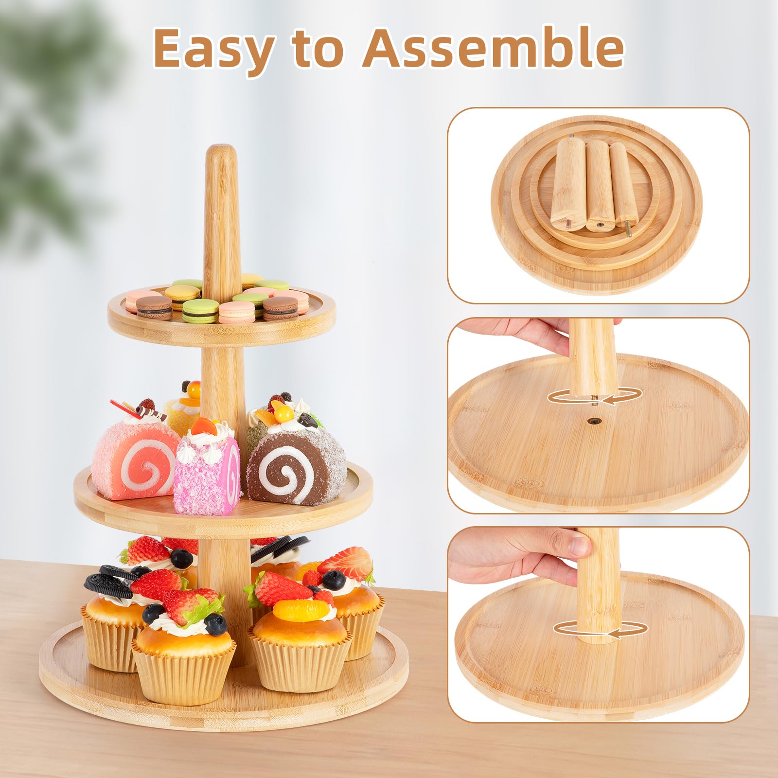 3 Tier Wooden Dessert Stand For Wedding Party Display E-ROOM TREND 3 ...