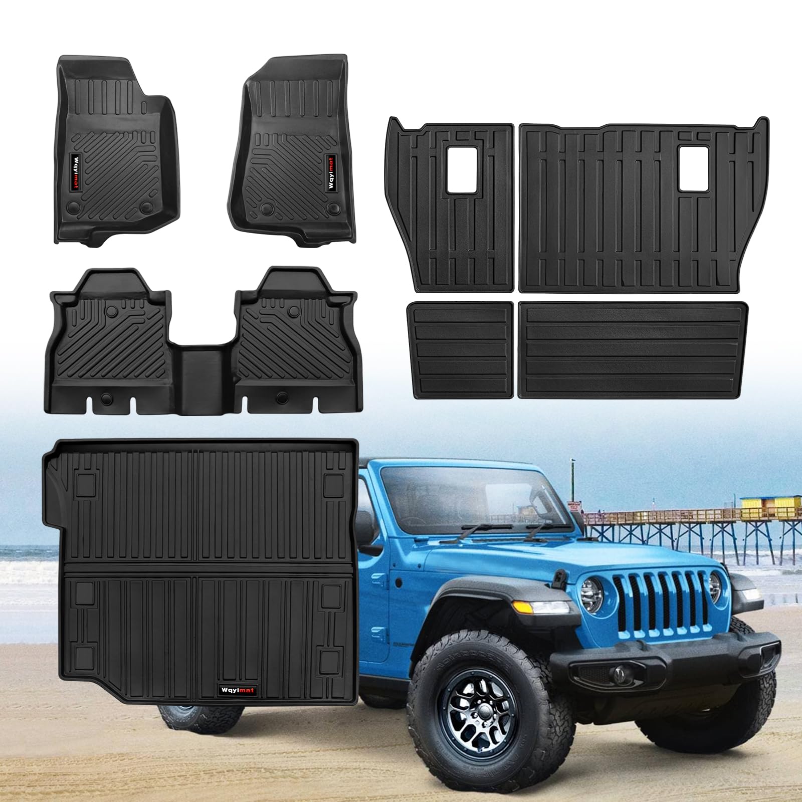 Car Accessories Set Fit For 2018-2025 Jeep Wrangler Unlimited JL ...
