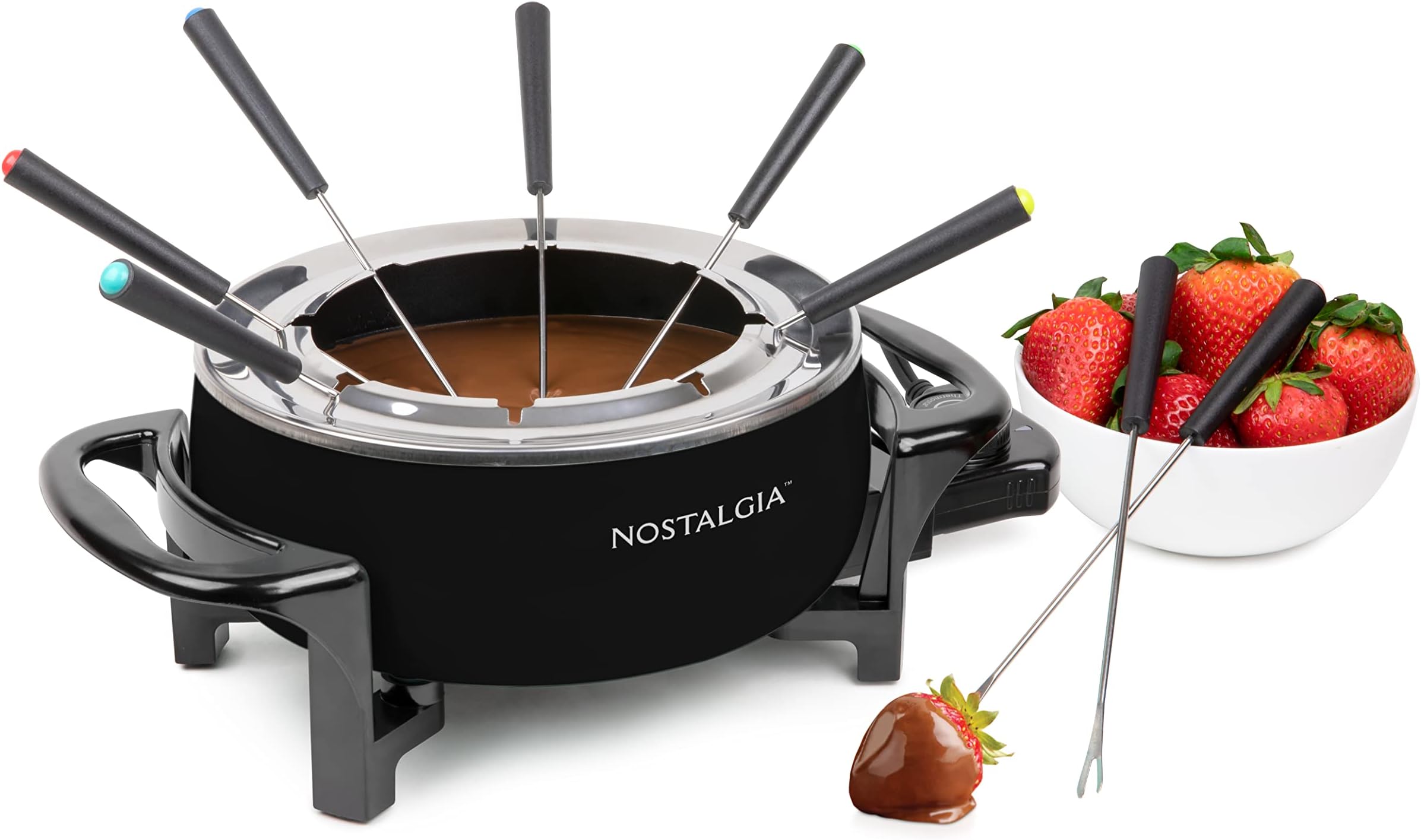 Amazon.com: Electric Fondue Pot Set - 2-Liters Black Electric Pot with ...