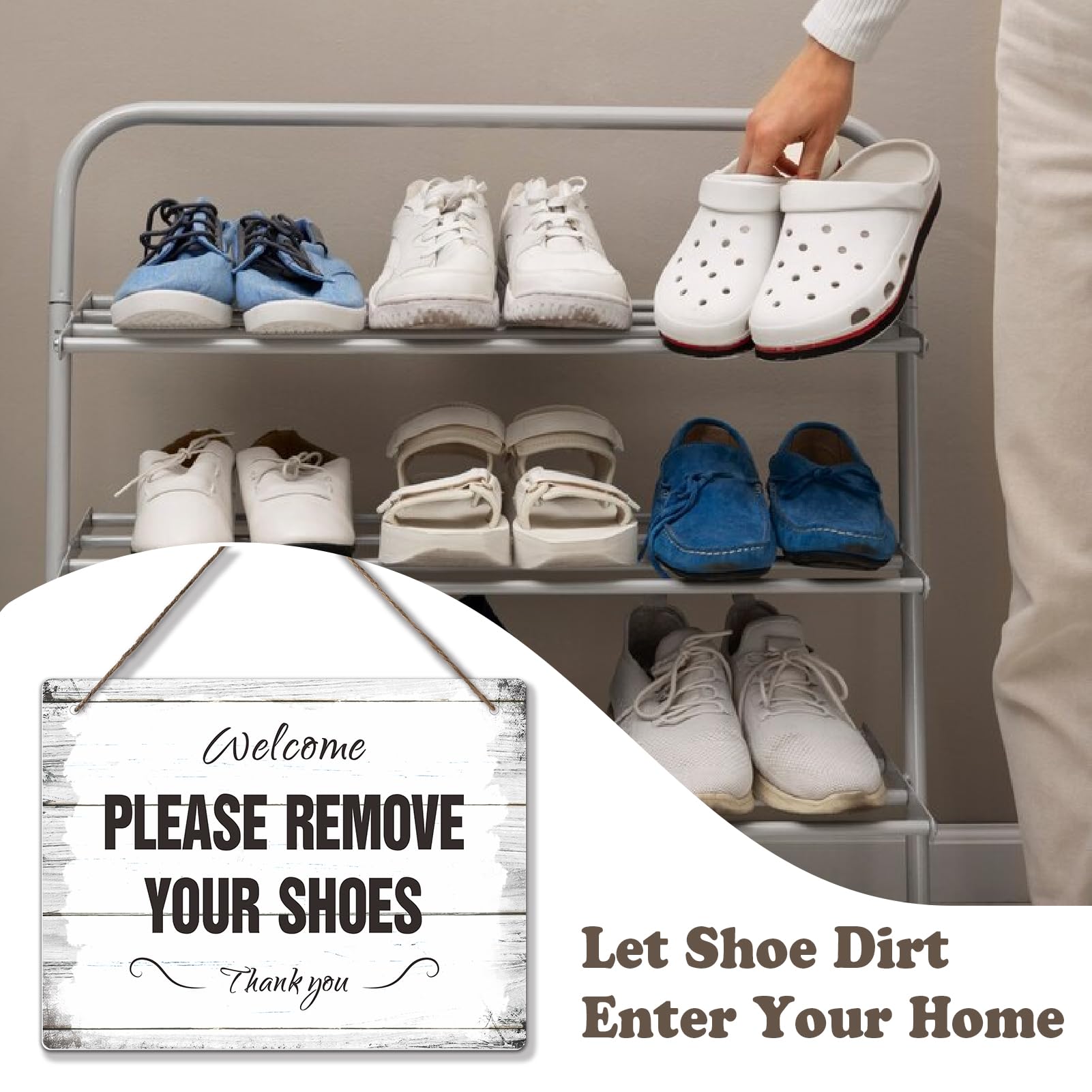 Snapklik.com : Please Remove Your Shoes Sign