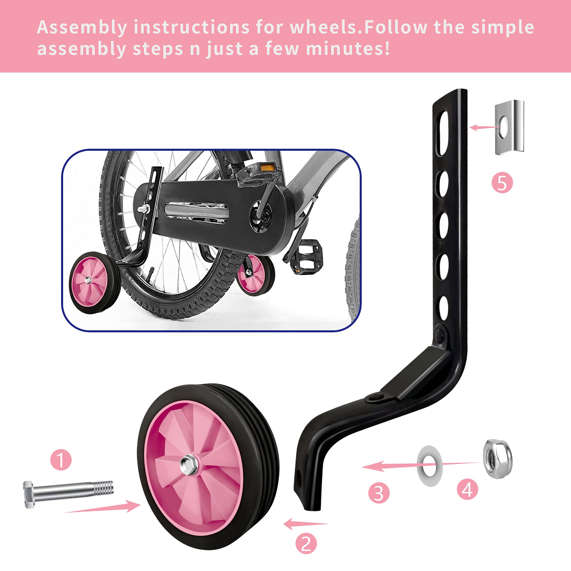 HAWENS Training Wheels, Bike Training Wheels with Stronger Version ...