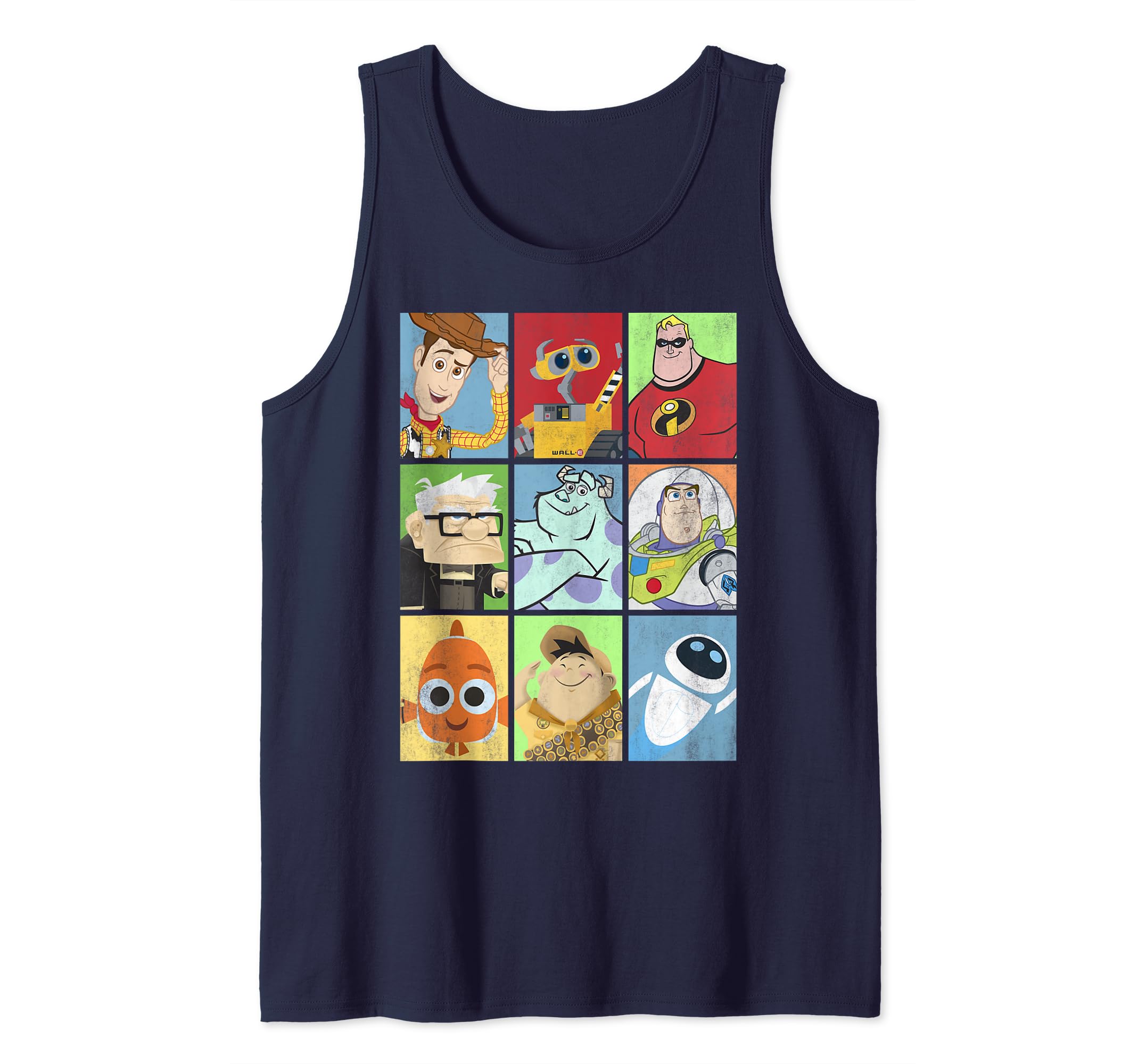 Amazon.com: Disney Pixar Movie Characters Stack Up Boxes Tank Top ...