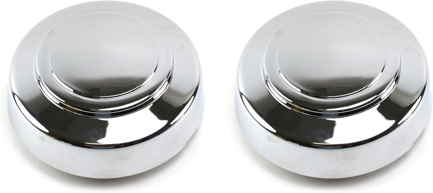 Amazon.com: BB Auto New Pair Set of 2 Front Chrome 16 inch Wheel Center ...