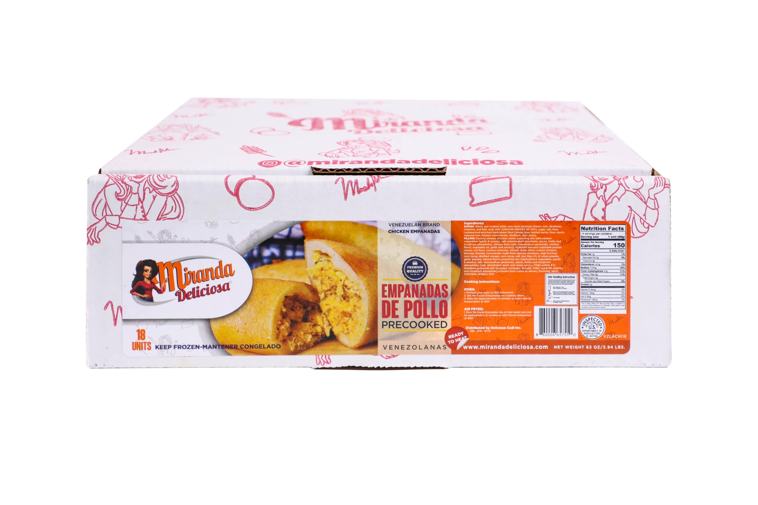 Amazon.com: Miranda Deliciosa Traditional Venezuelan Empanada made of ...