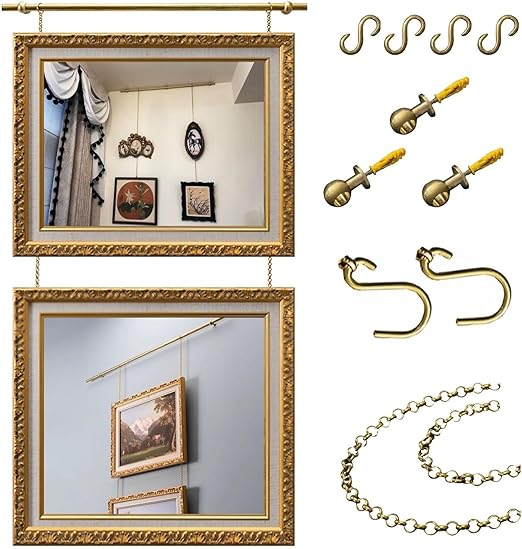 Picture Rail Hanging System, Brass Picture Hanging Wire Kit, Gallery ...