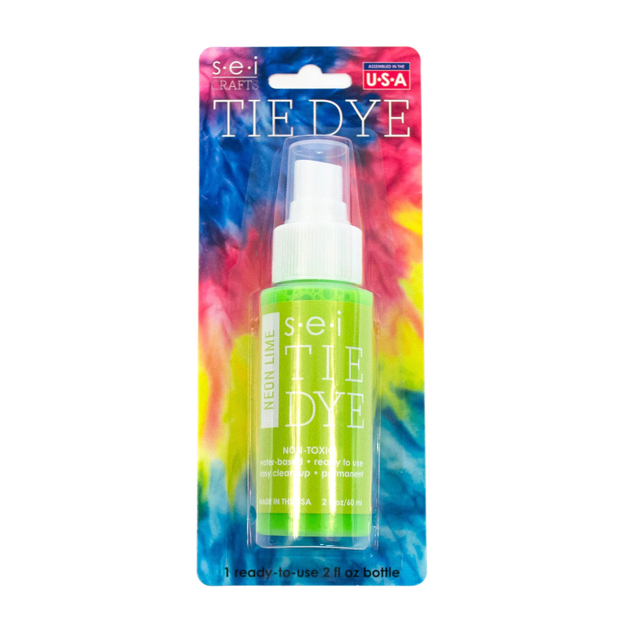 Snapklik.com : S.E.I. Neon Lime Tie Dye Spray Bottle: 2oz. Non Toxic ...