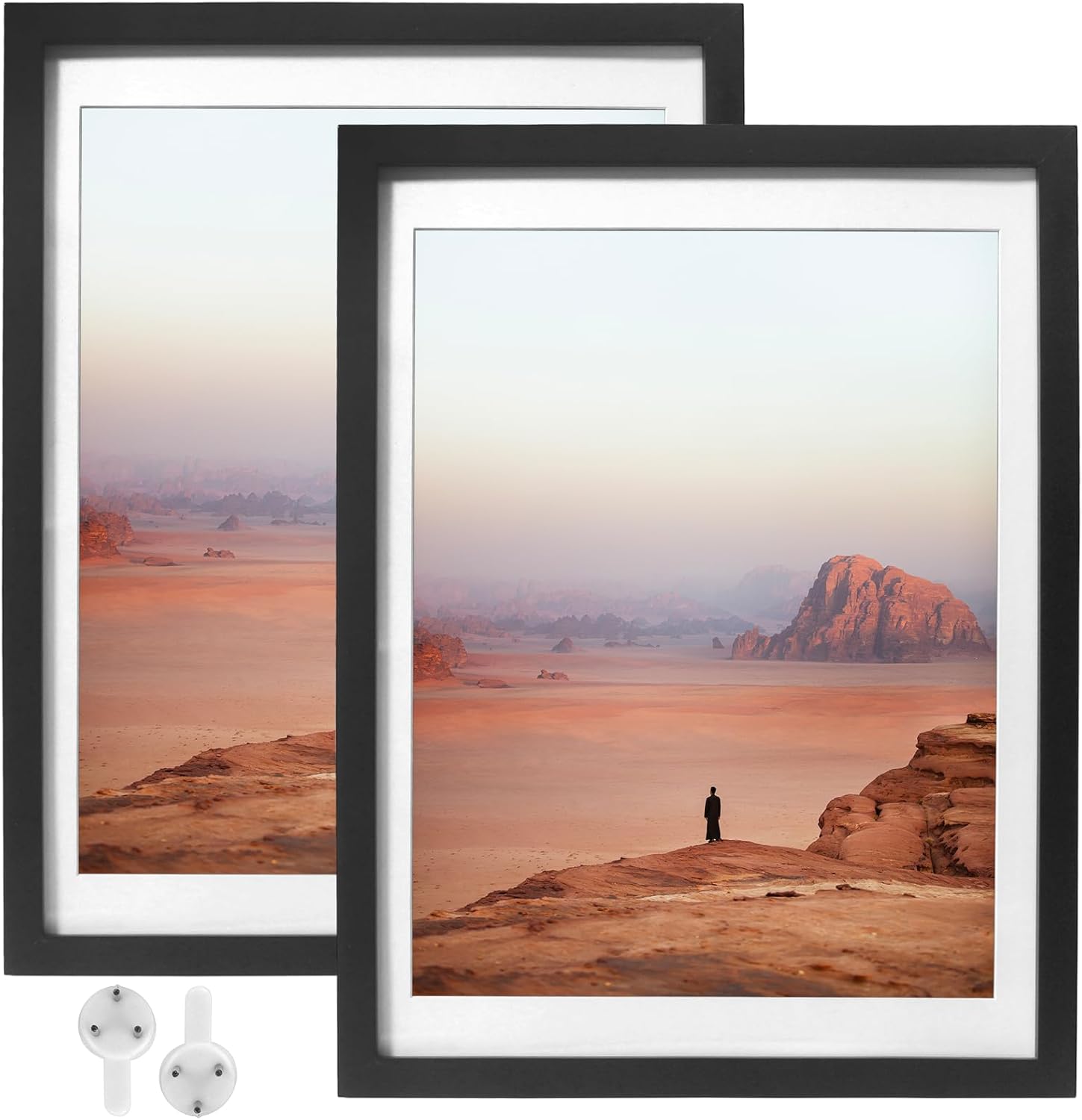 Amazon.com - Kilarero 12x16 Picture Frame Set of 2, Solid Oak Wood ...