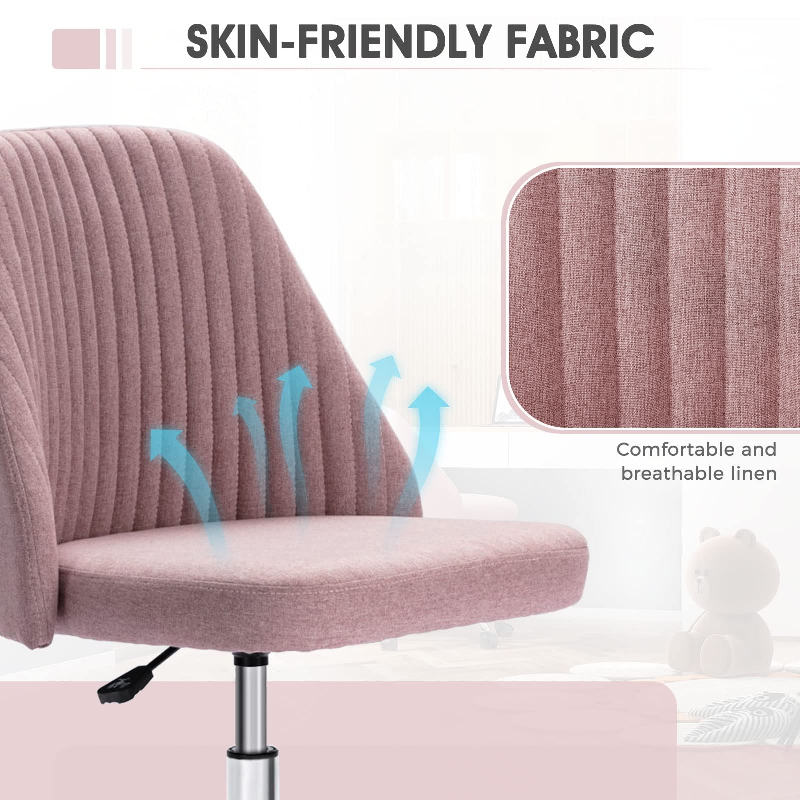 Snapklik.com : Home Office Chair - Armless Computer Desk Chair ...
