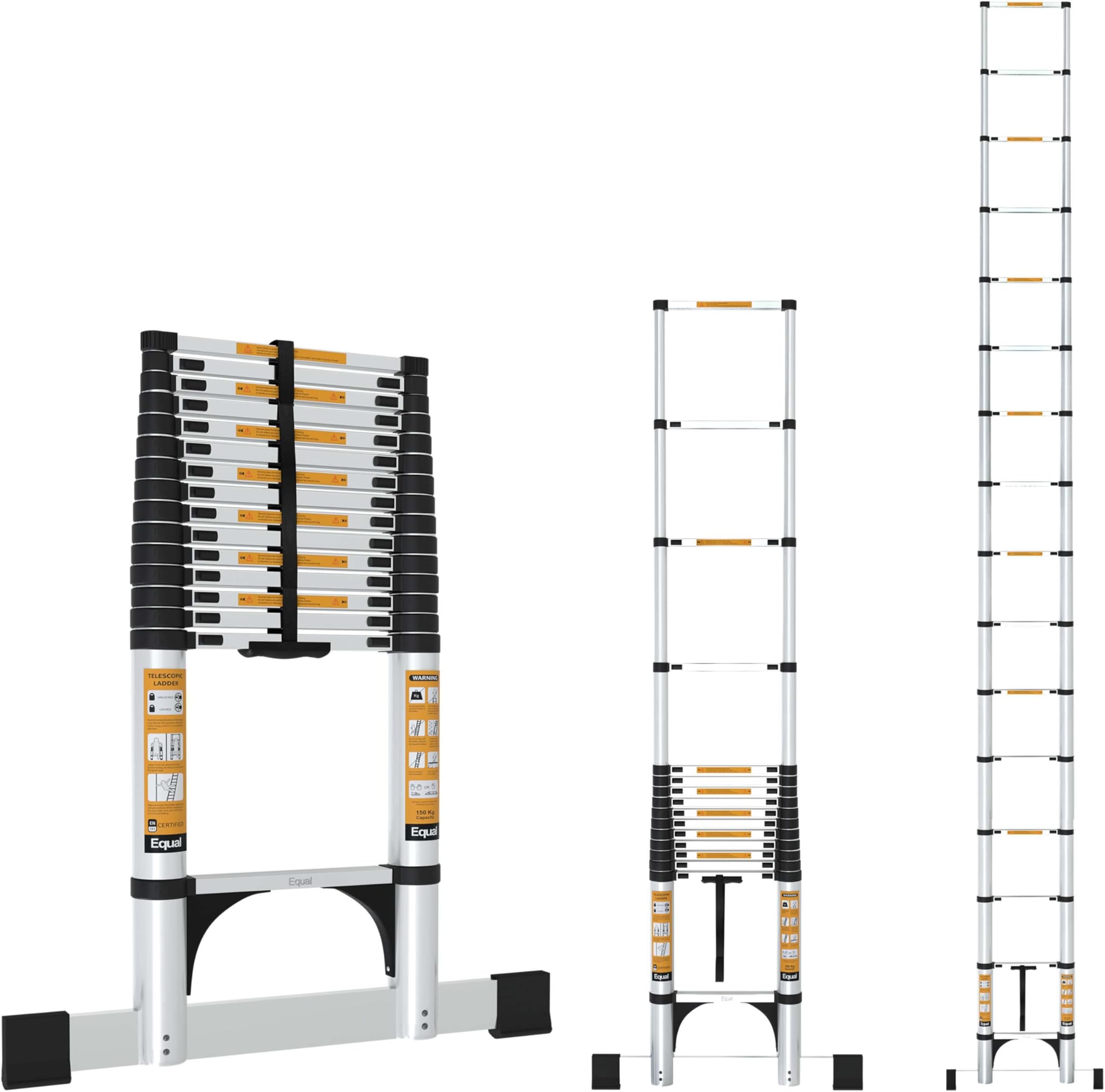 Equal 15 FT. Aluminium Foldable Multipurpose Step Ladder/Extension ...