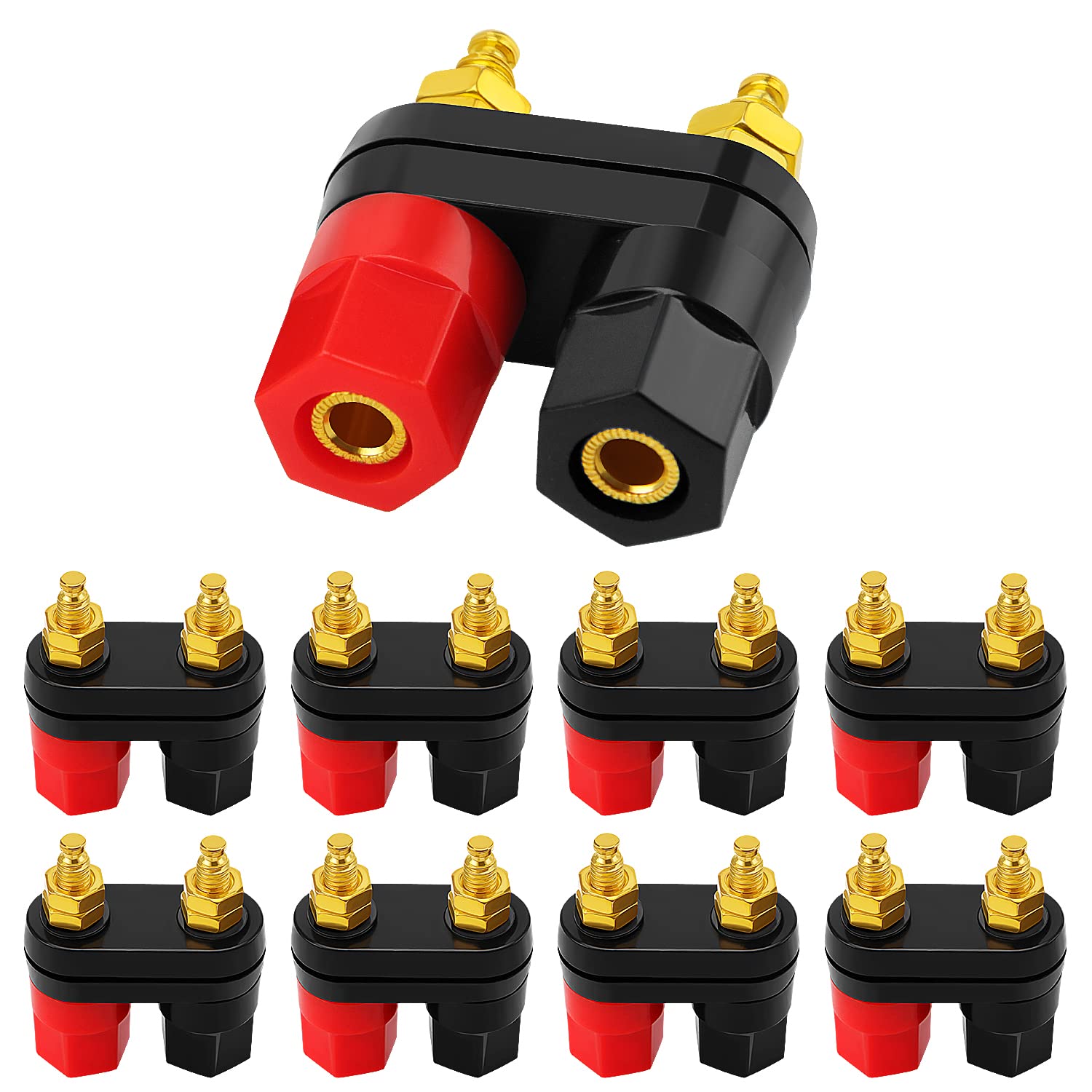 8 PCS Dual Binding Post Terminal, KUOQIY Speaker Binding Post Power ...