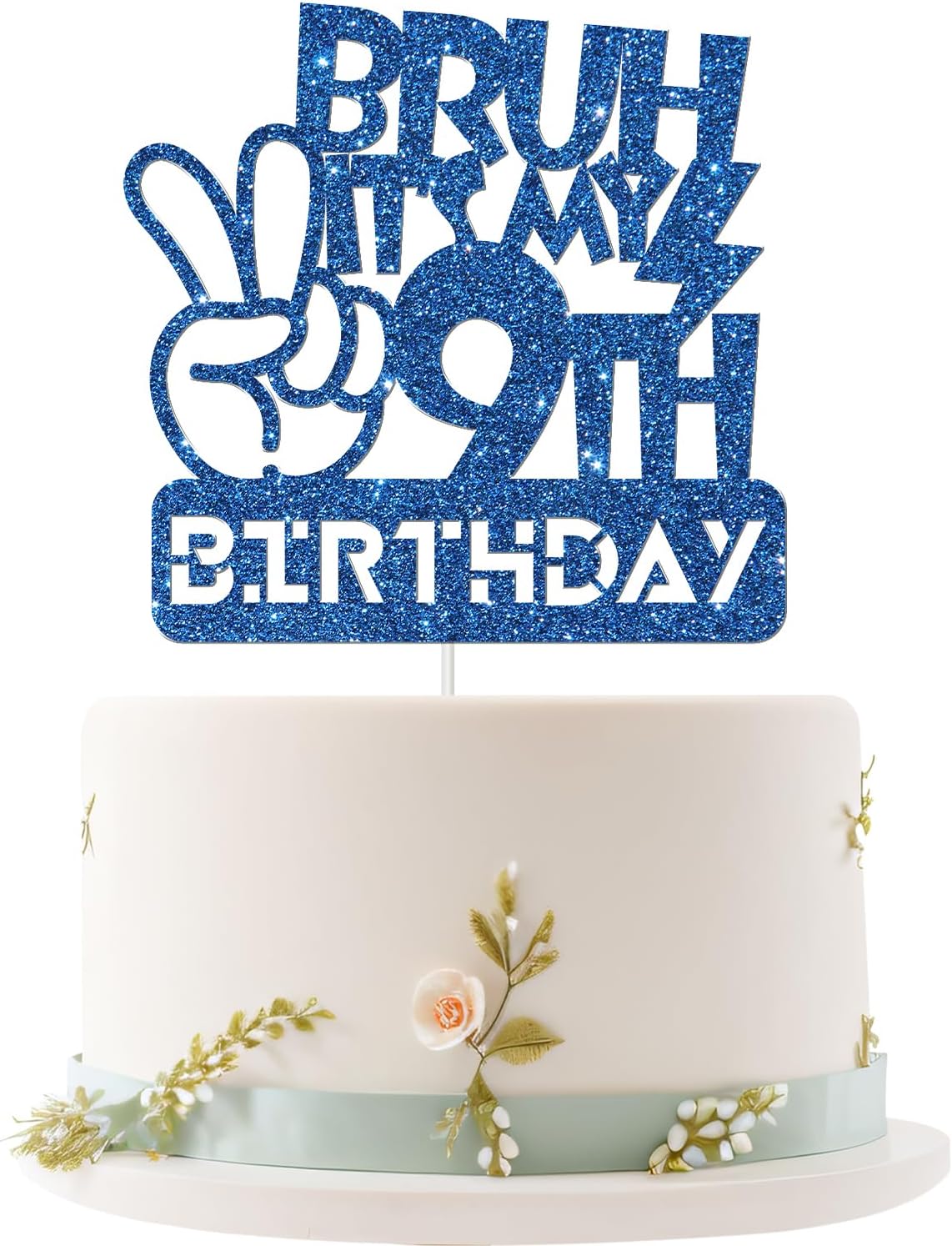 Amazon.com: Embhhor Bruh It's My 9th Birthday Cake Topper, Dude Bro I'm ...