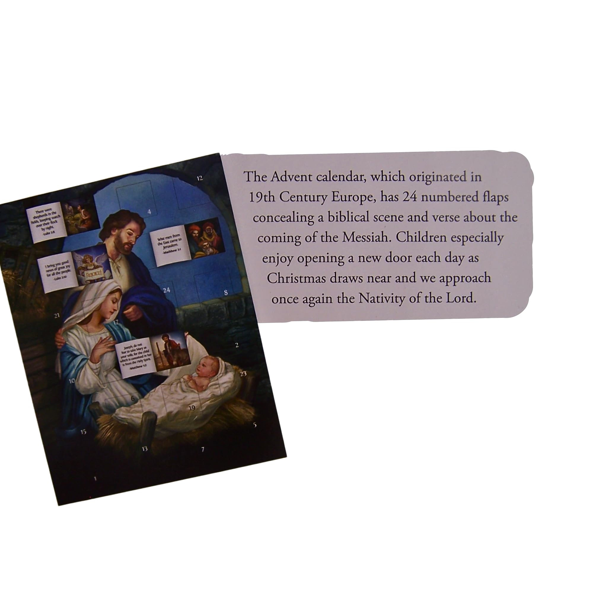 Snapklik.com : Manger Scene Numbered Flap Advent Calendar