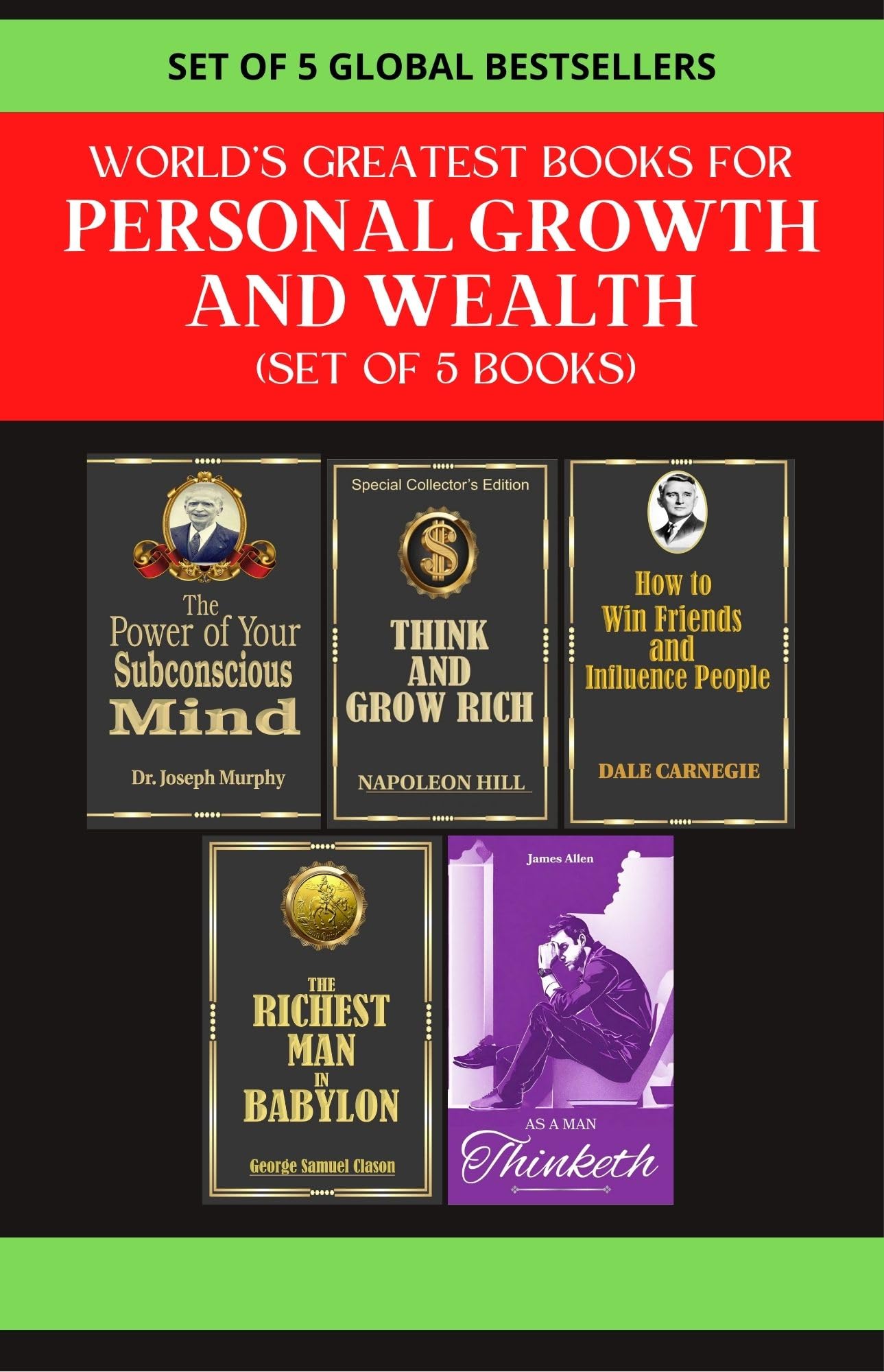 World’s Greatest Books For Personal Growth & Wealth (Set of 5 Books ...
