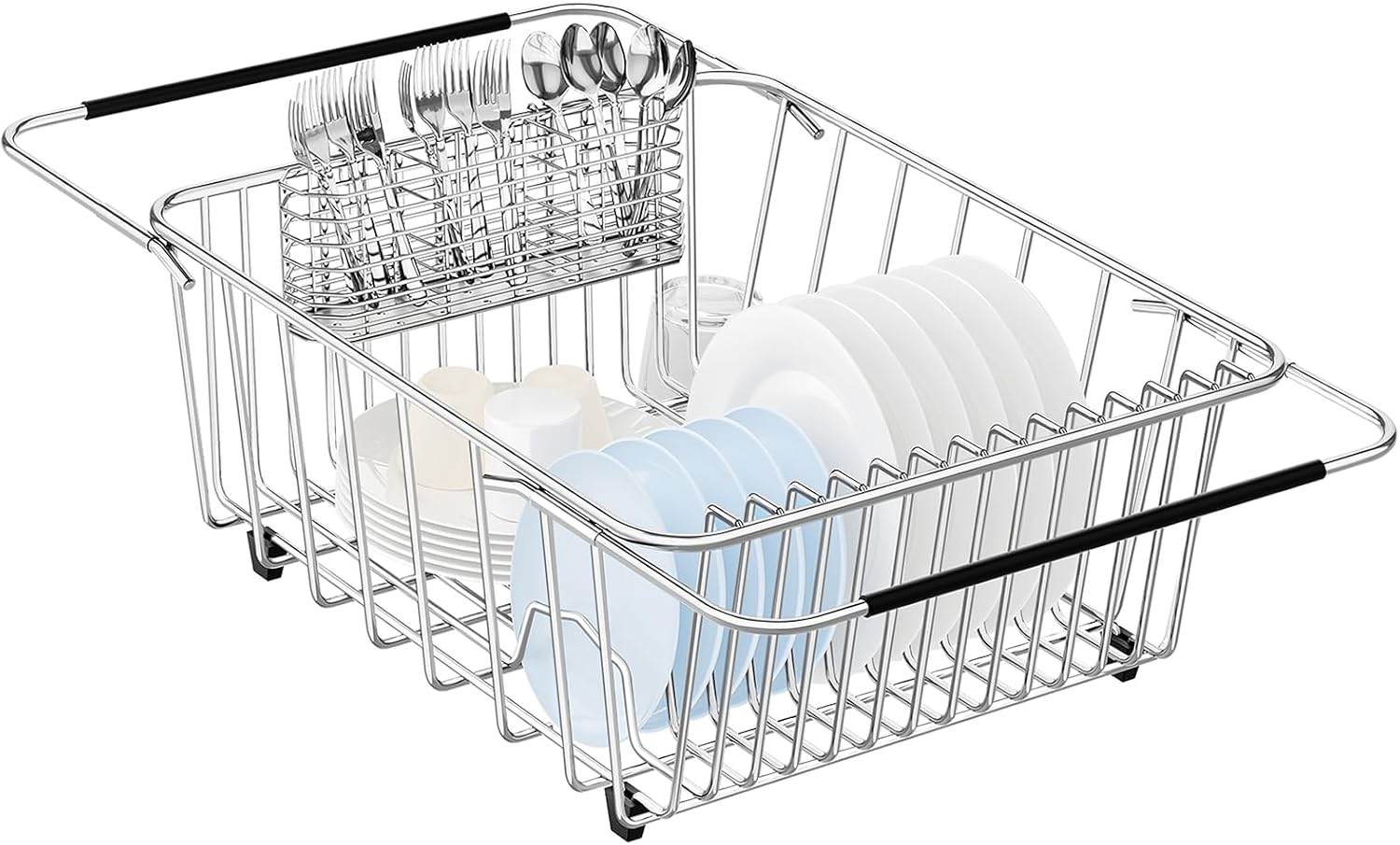 Amazon.com - Fanbsy Large Dish Drainer Rack in Sink Adjustable ...