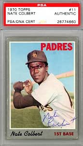 Nate Colbert Autographed Signed 1970 Topps Card San Diego Padres ...