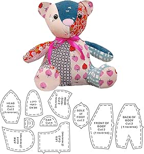 Tomtary Memory Bear Template 15 in Memory Bear Template Ruler Set with ...