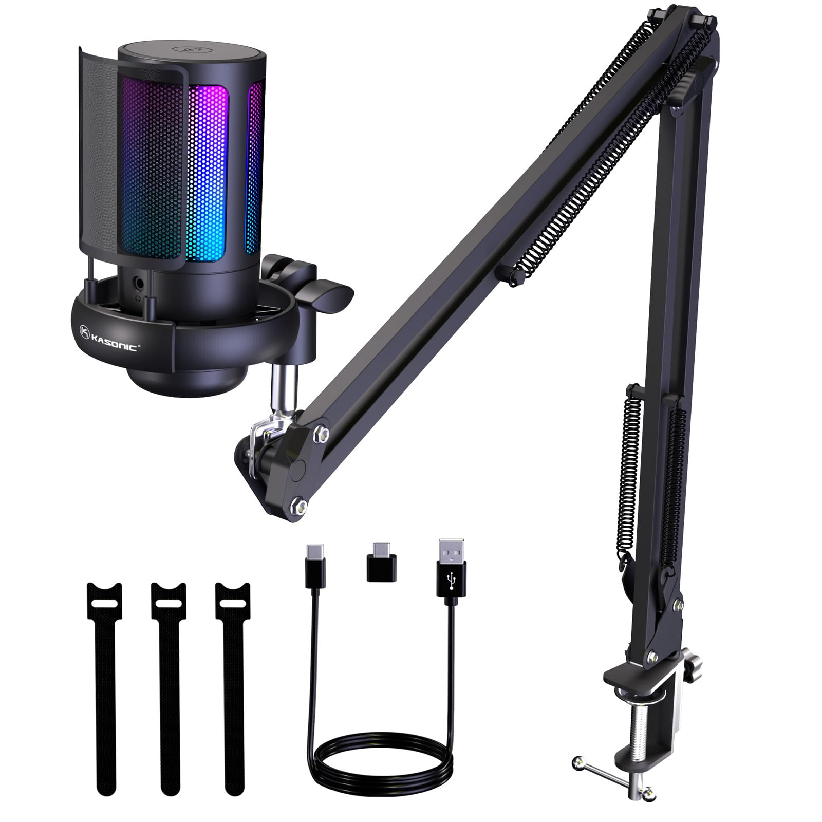 Amazon.com: K Kasonic Gaming USB Microphone for PC, Home Studio ...