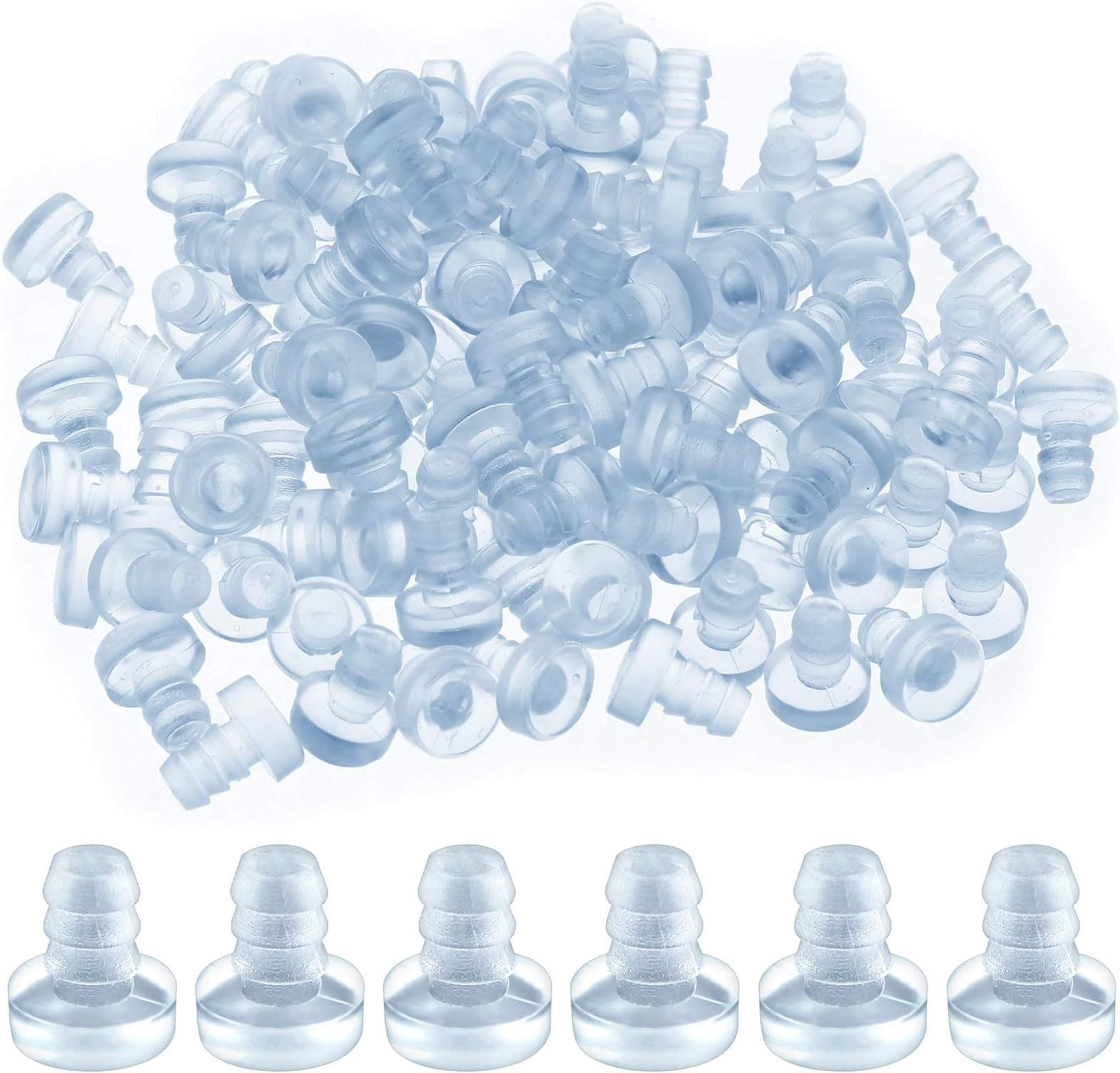 64pcs Clear Glass Table Top Bumpers,Soft Material,to Control The ...