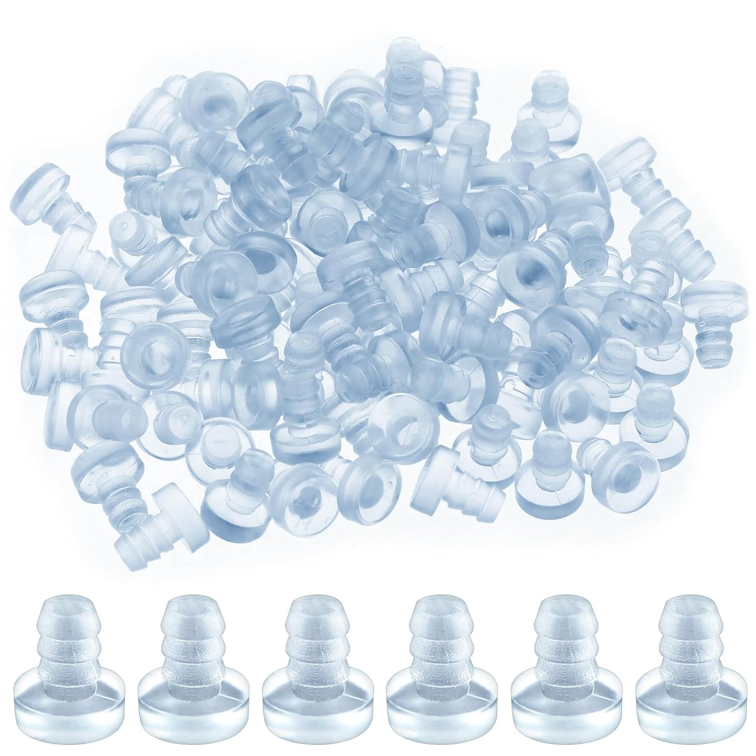 Teaaha 100PCS Glass Table Top Bumpers Soft Clear Anti Slip Pads Non ...
