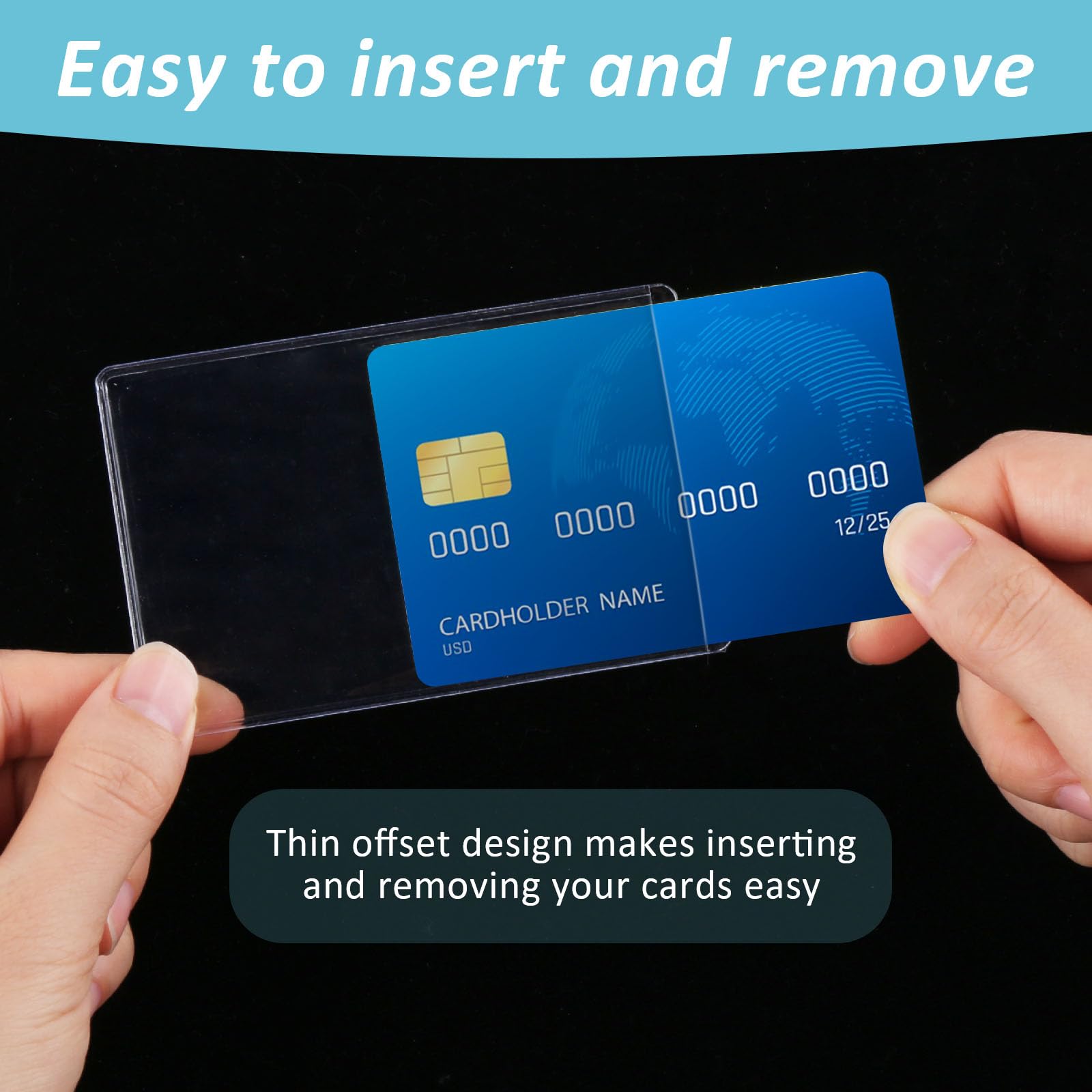 Debit Card Protective Sleeve Black ATM Card Cover, For Office At Best