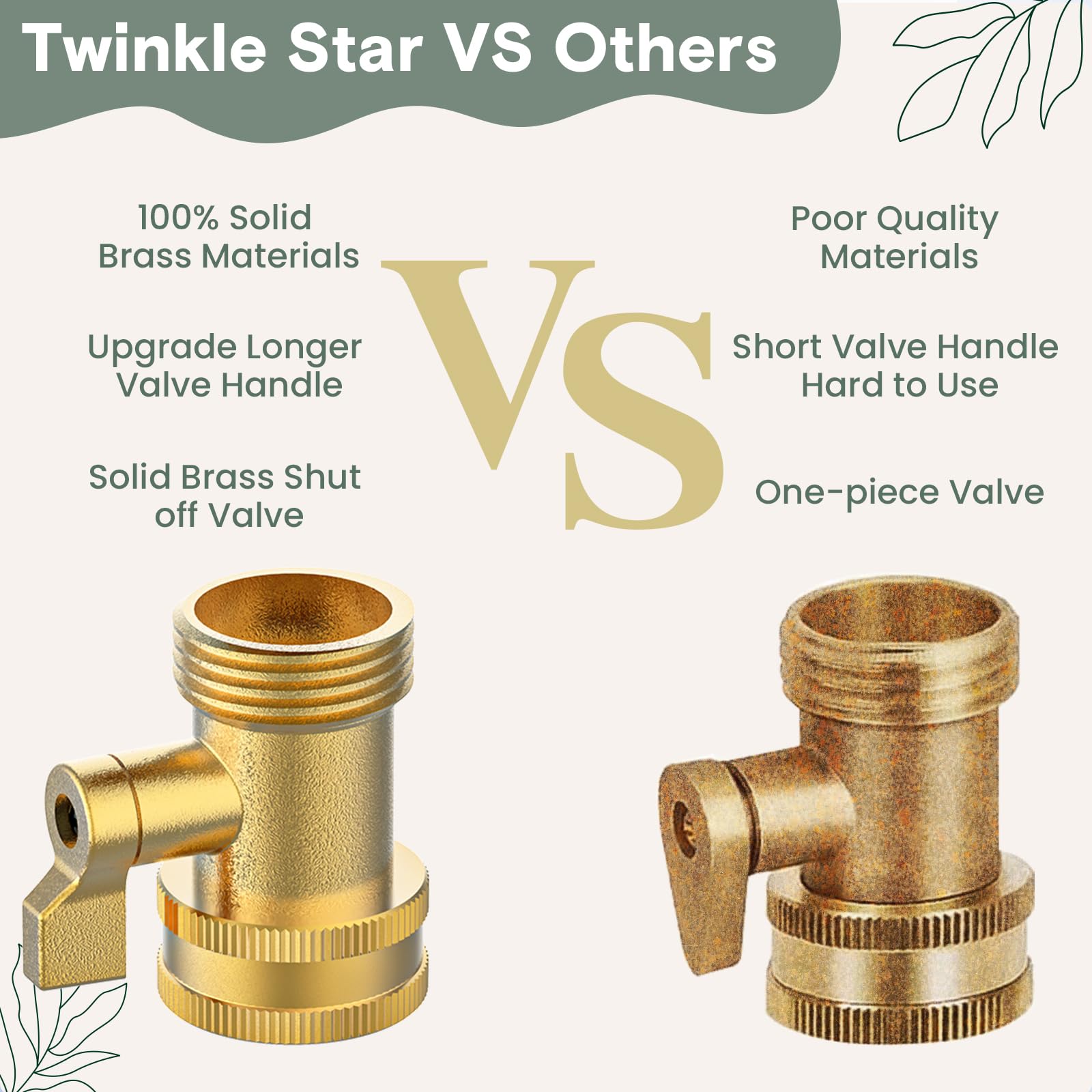 Snapklik.com : Twinkle Star Heavy-Duty Brass Adjustable Twist Hose ...