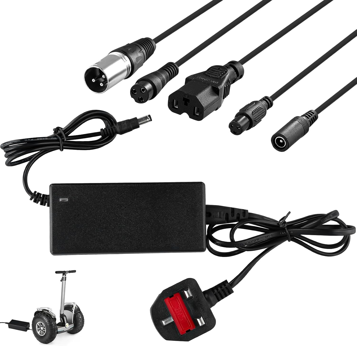 Electric Scooter Charger, 42V 2A Universal Electric Bike Charger ...