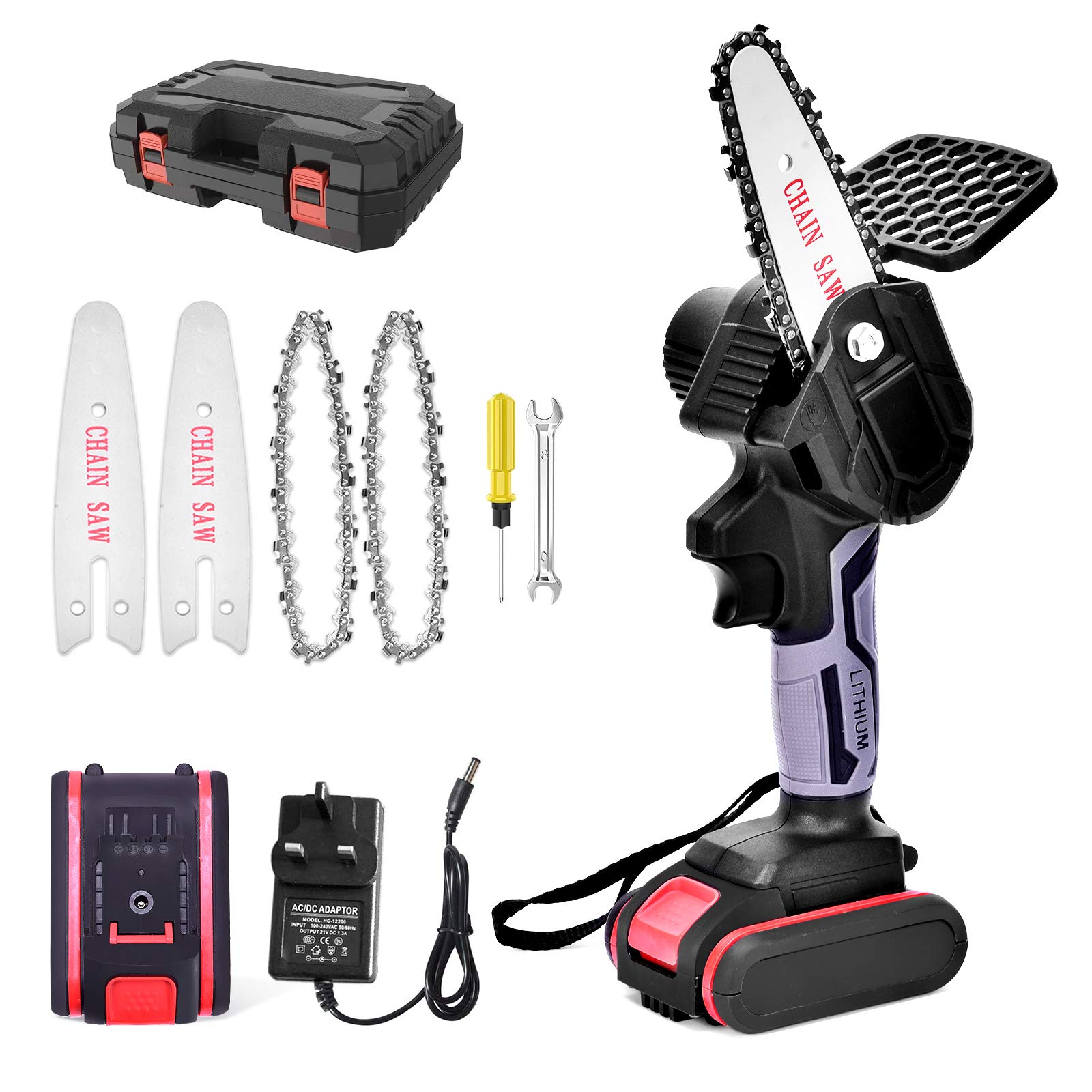 Buy Electric Mini Chainsaw Portable 36V Cordless Chainsaw 4-Inch ...