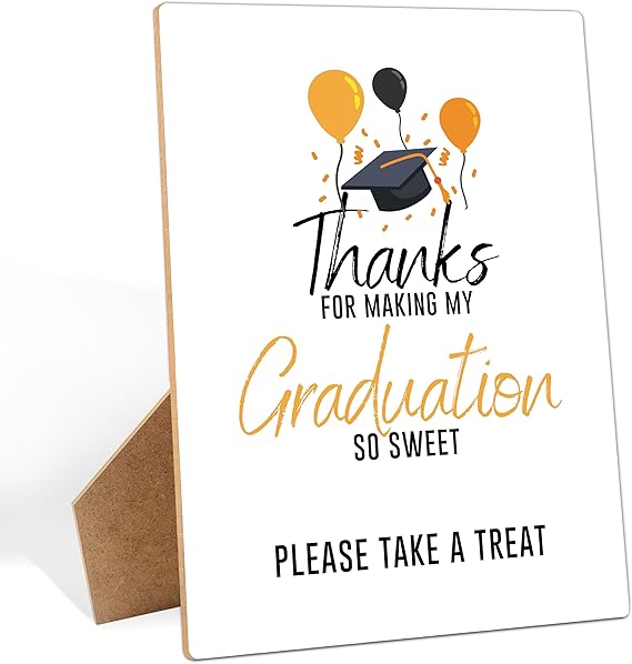 Amazon.com: Graduation Is Sweet Please Take A Treat Sign for Dessert ...