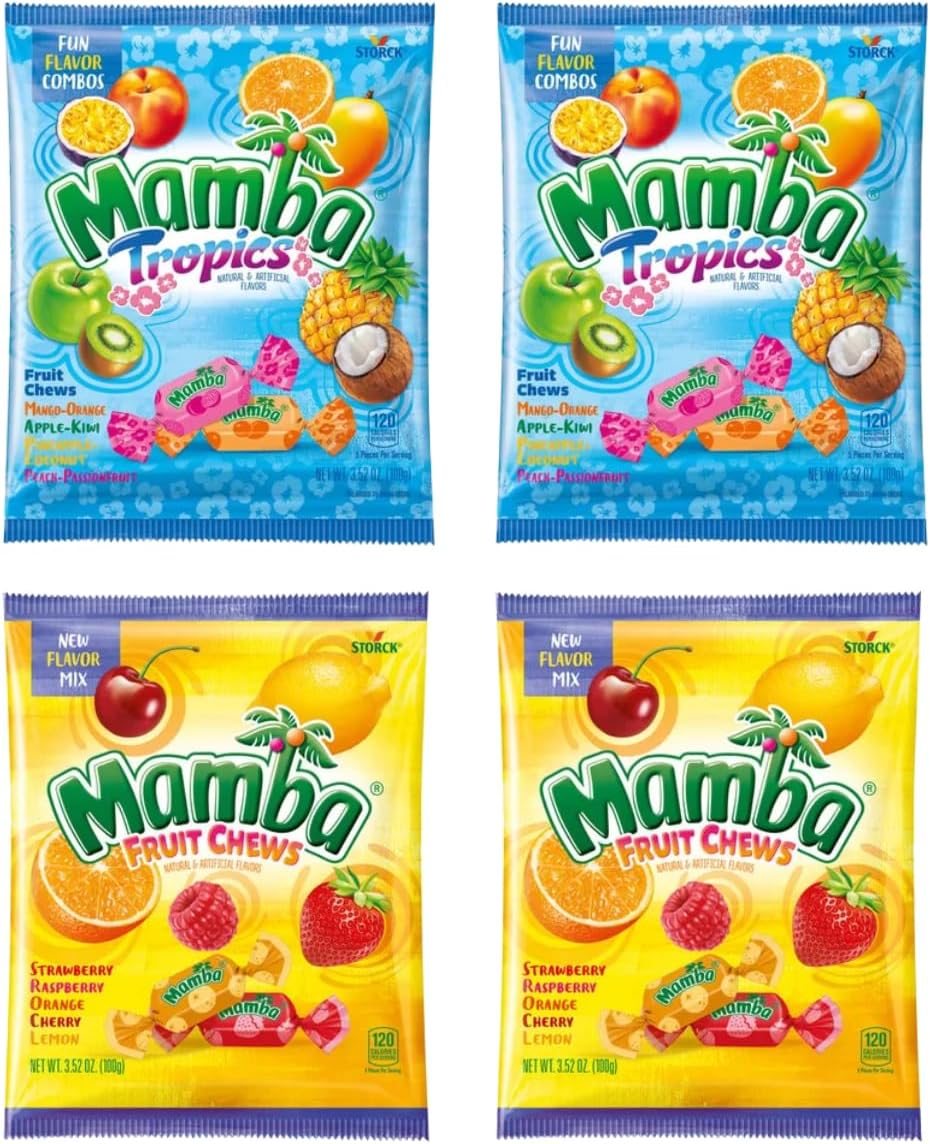 Amazon.com : Mamba Fruit Chews Candy, 18 Count (Pack of 24) : Grocery ...