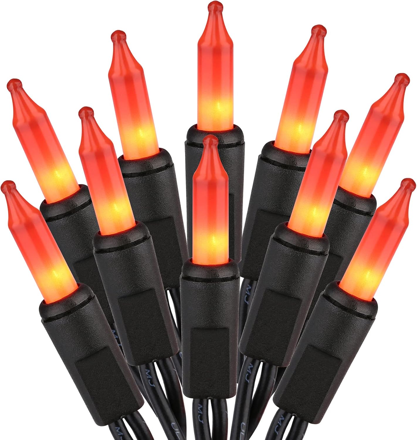 ODEETRONIC Orange Halloween Lights, 21.63ft 100 Count Orange ...