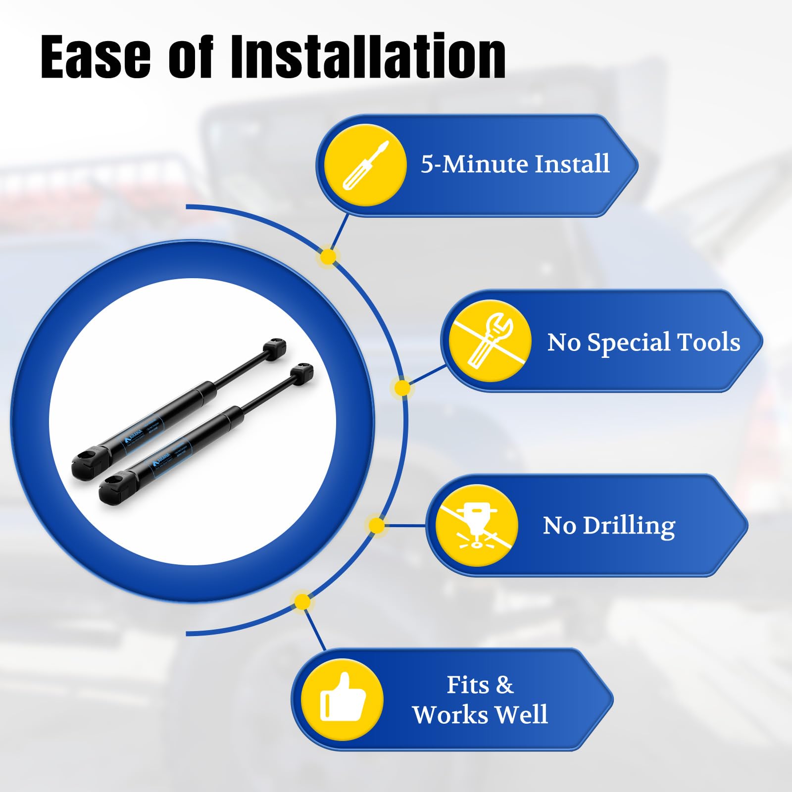 Snapklik.com : 15 Inch 100 Lbs Gas Spring Shocks Struts, SE150P100 15 ...