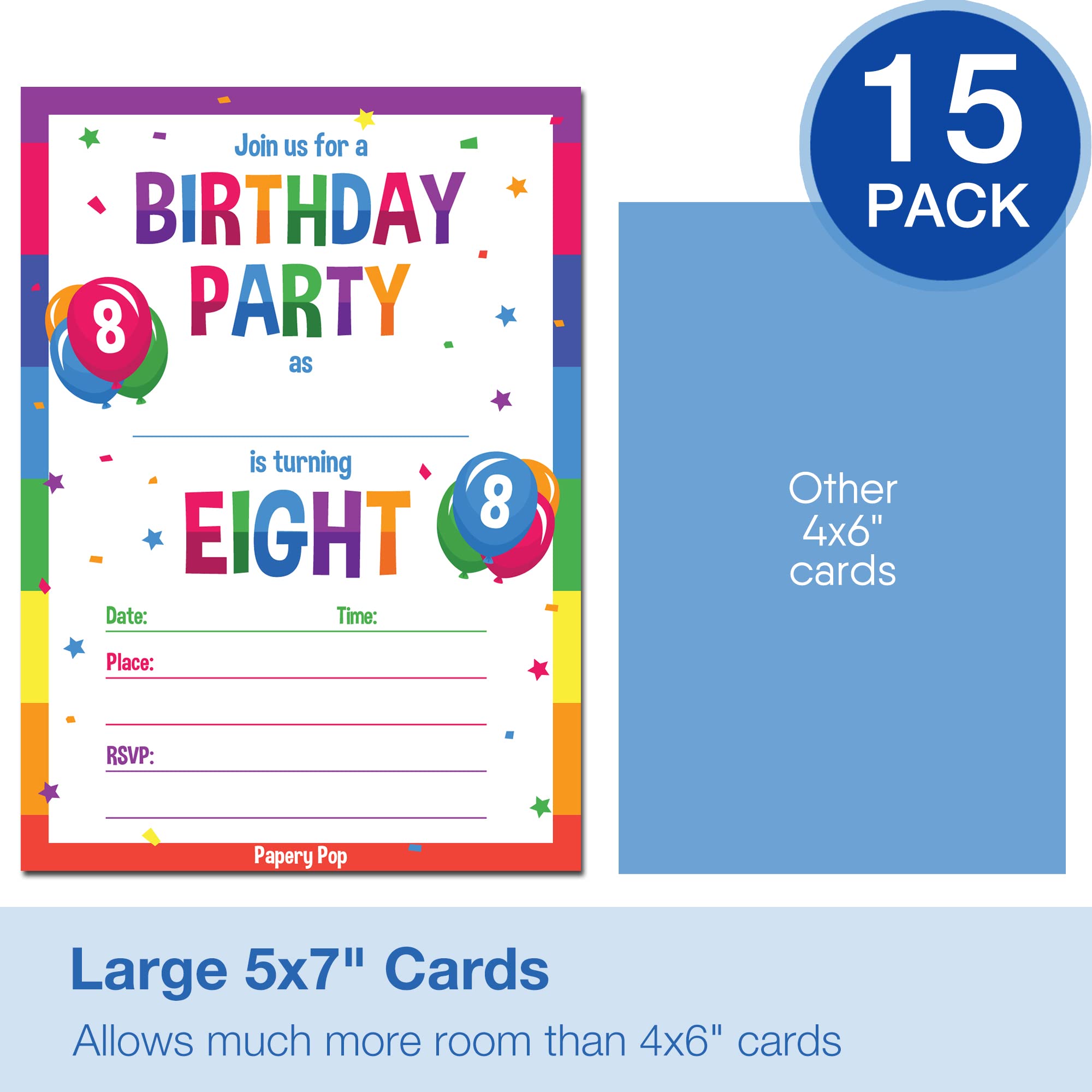 It S Great To Be Eight Invitations