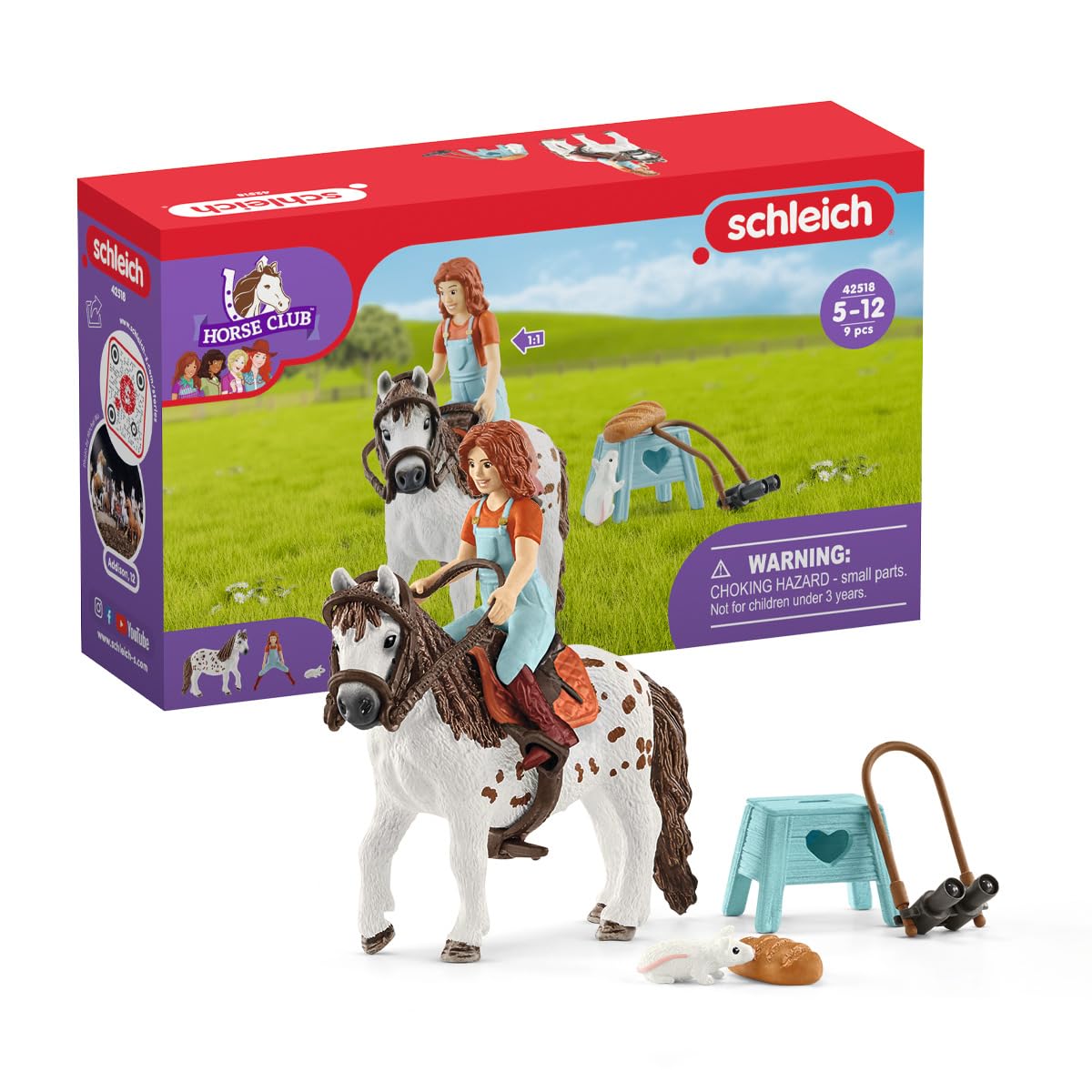 Amazon.com: Schleich Horse Club, 9-Piece Playset, Horse Toys for Girls ...