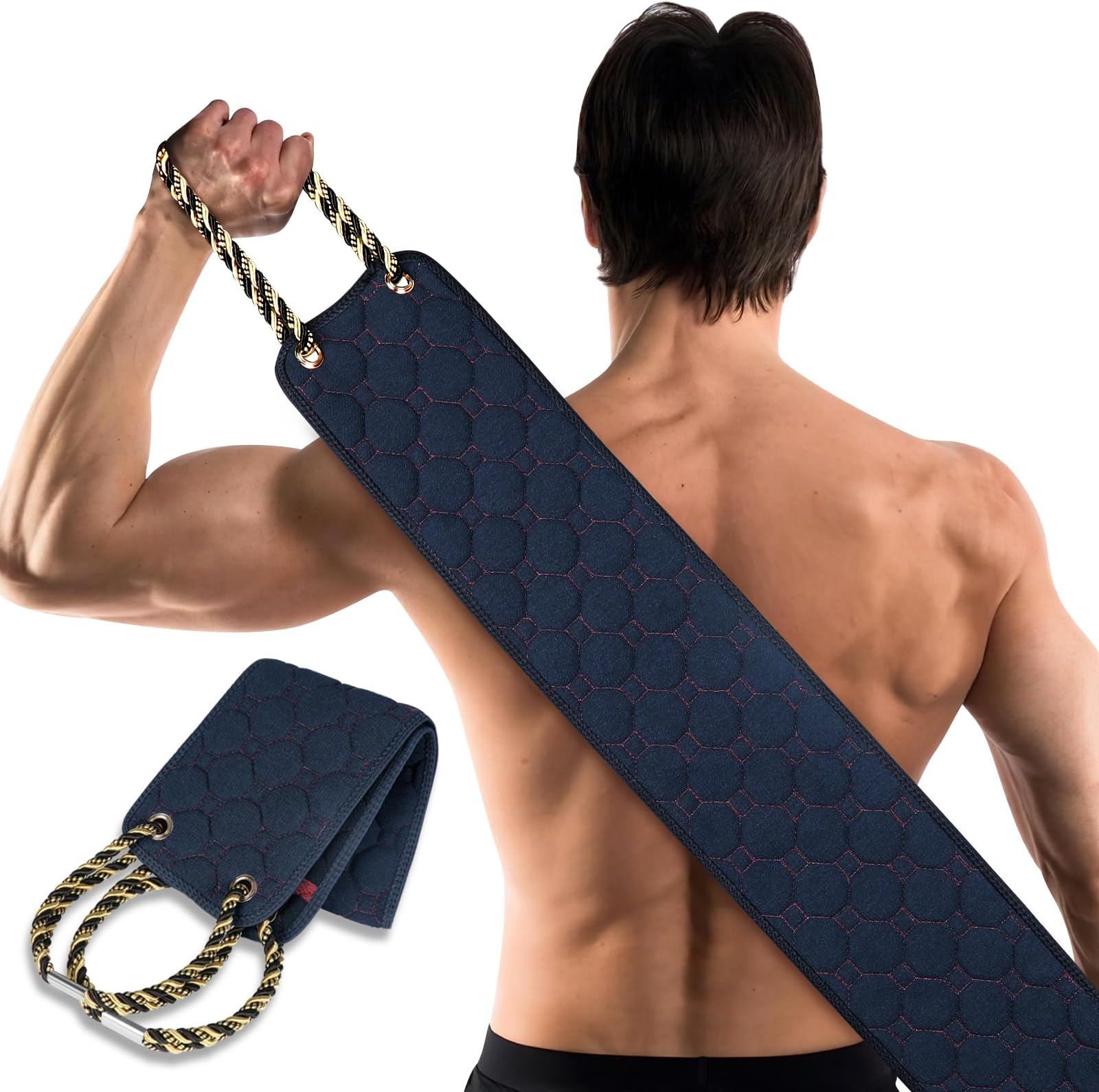 Amazon.com : Exfoliating Back Scrubber with Handles, 39 Inch Double ...