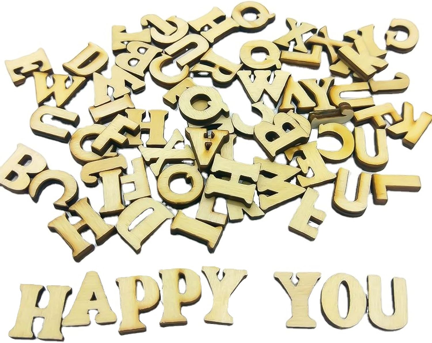 ZZLBZN Wooden Letters for Craft, 100Pcs Small Mini Wooden Letters for ...