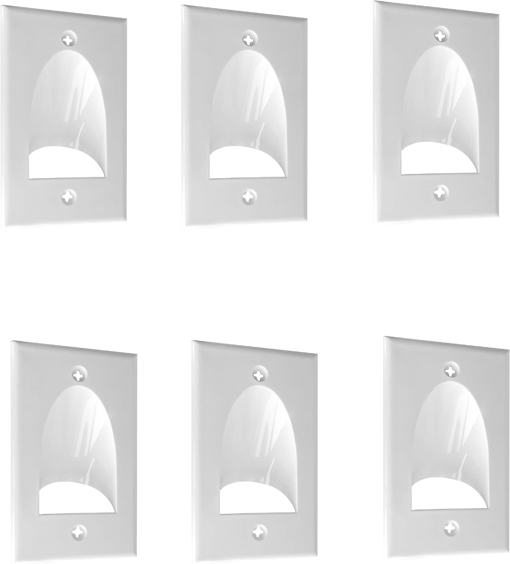 Amazon.com: YOEMELY Cable Wall Plate White (2 Pack), Recessed Wall ...