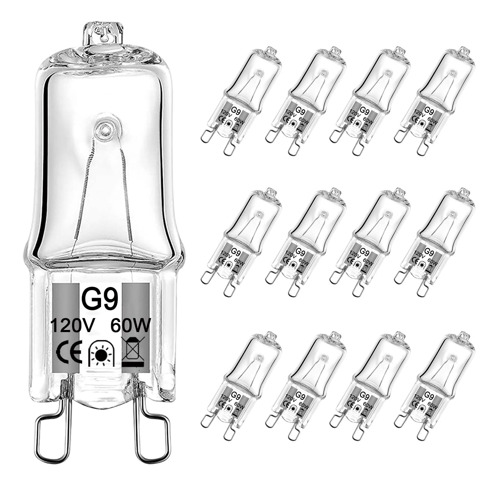 Snapklik.com : VITUNOV G9 Halogen Bulb 60 Watt 120V, Dimmable Long ...