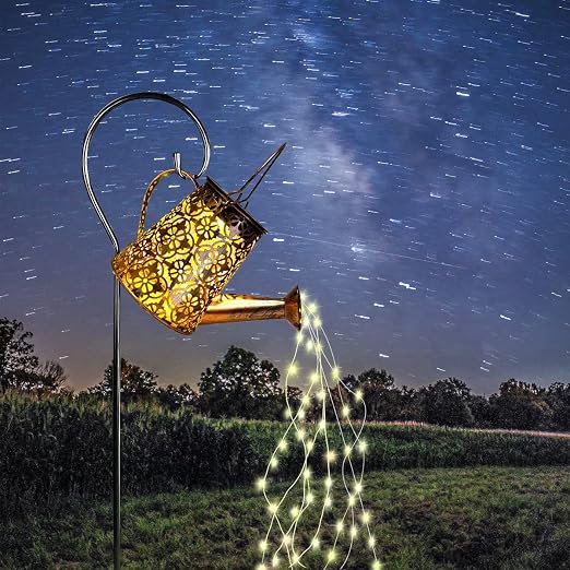 Solar Garden Watering Can Lights,Solar Waterfall Lights with Cascading ...