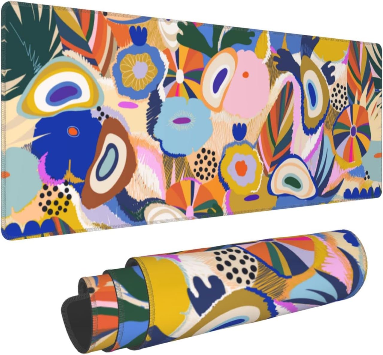 Amazon.com : Abstract Flower Extended Big Mouse Pad Large, XL Gaming ...