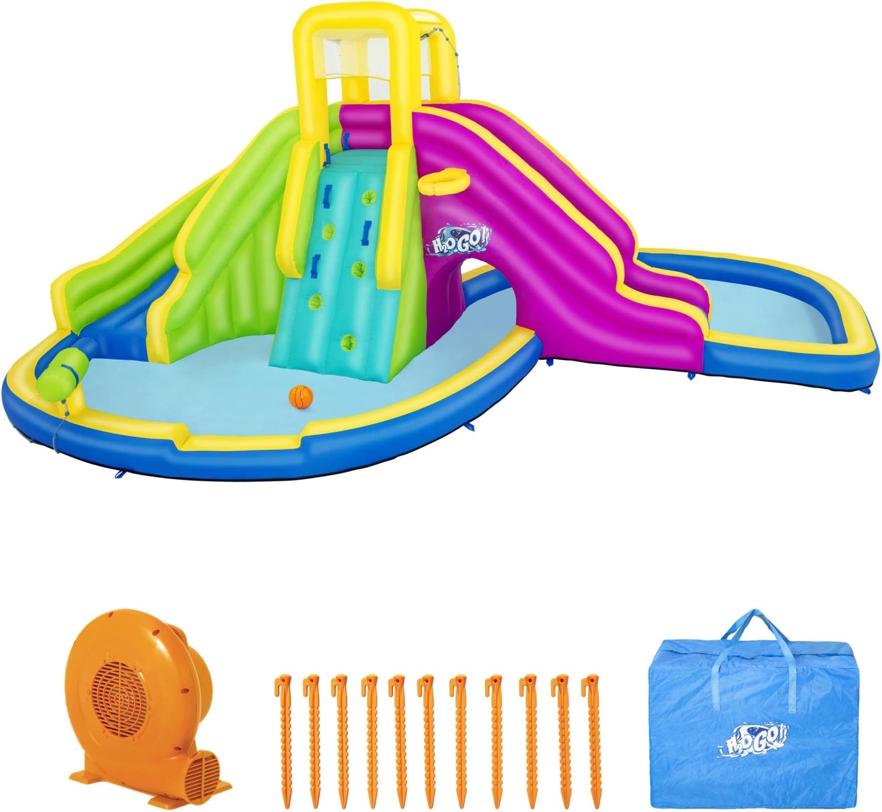 Amazon.com: Bestway H2OGO! Turbo Splash Water Zone Mega Water Park ...