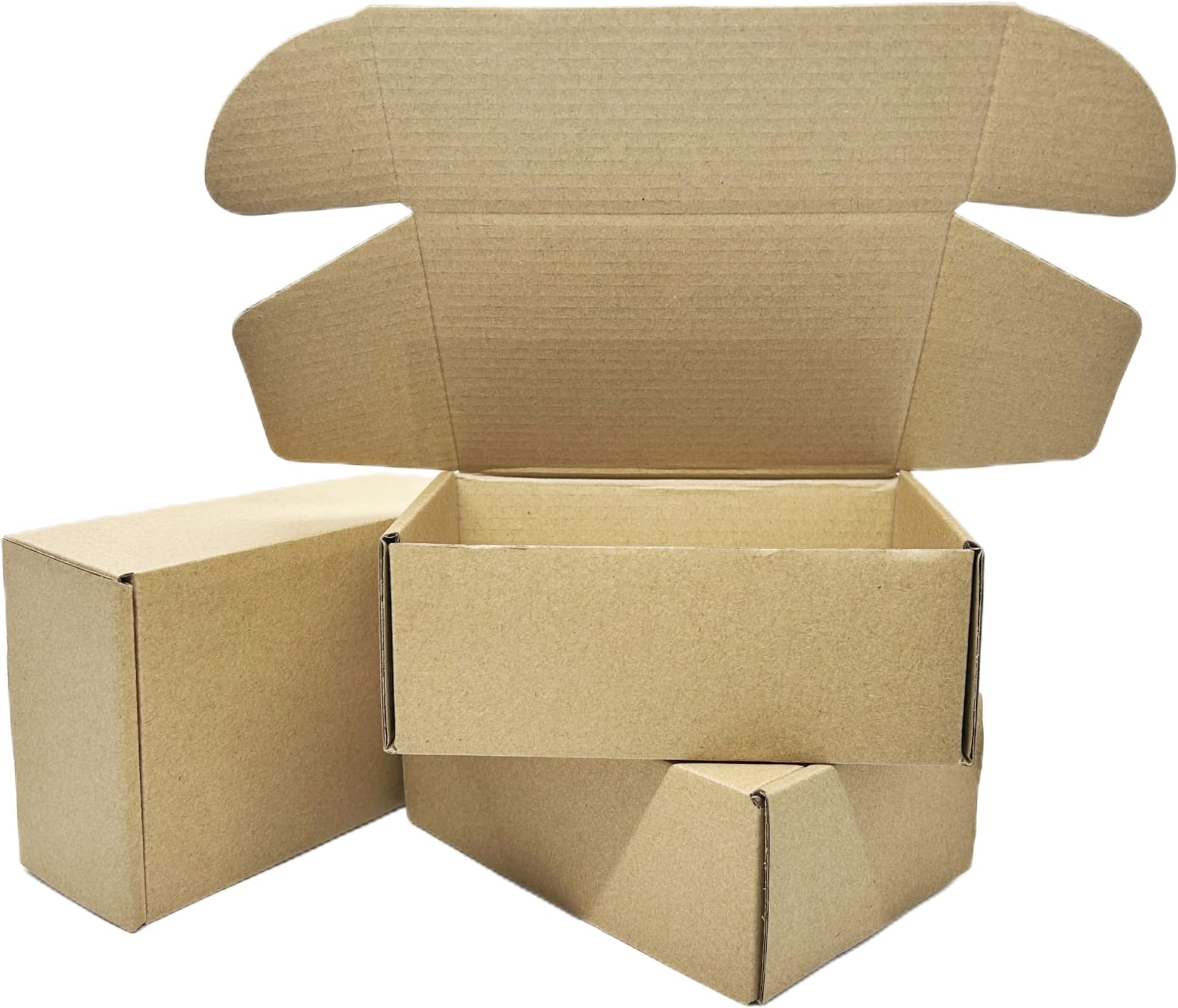 Amazon.com: 100 Pieces Corrugated Paper Boxes - Sturdy and Lightweight ...