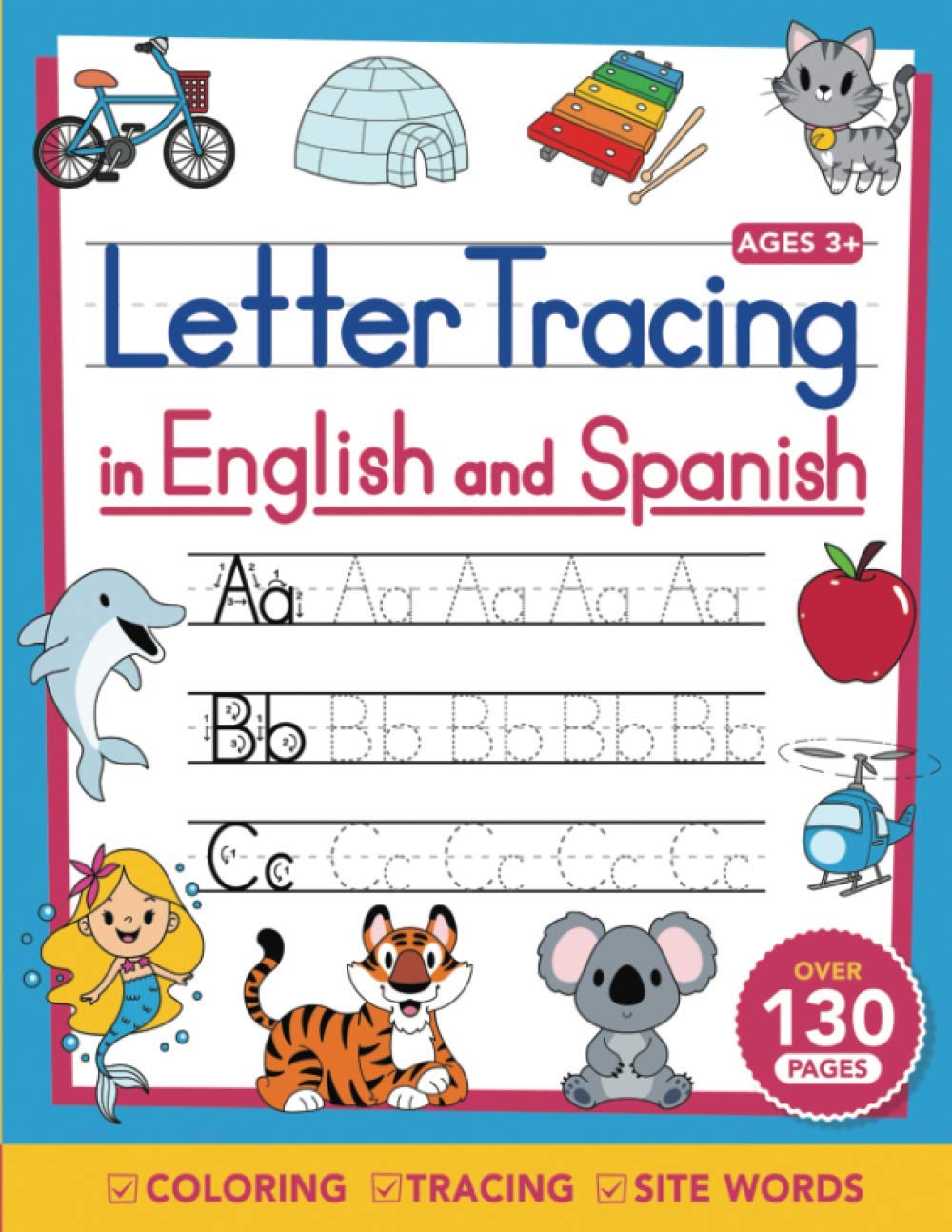 Letter Tracing in English and Spanish: Learn to Write Ages 3-5, Kids ...