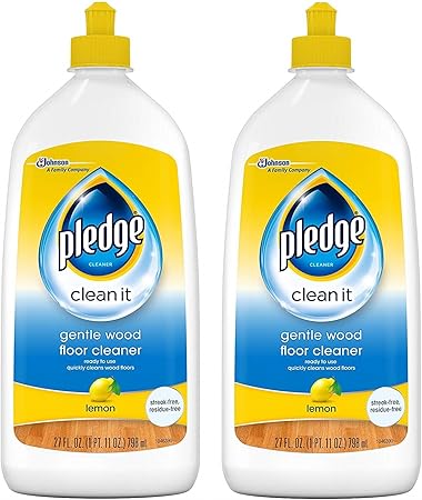 Pledge Limpiador suave para suelos de madera, aroma a limón, 27 onzas ...