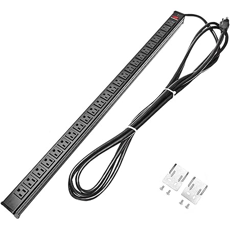 Amazon.com: Prime Wire PB800012 12-Outlet Metal Power Strip with 14-3 ...